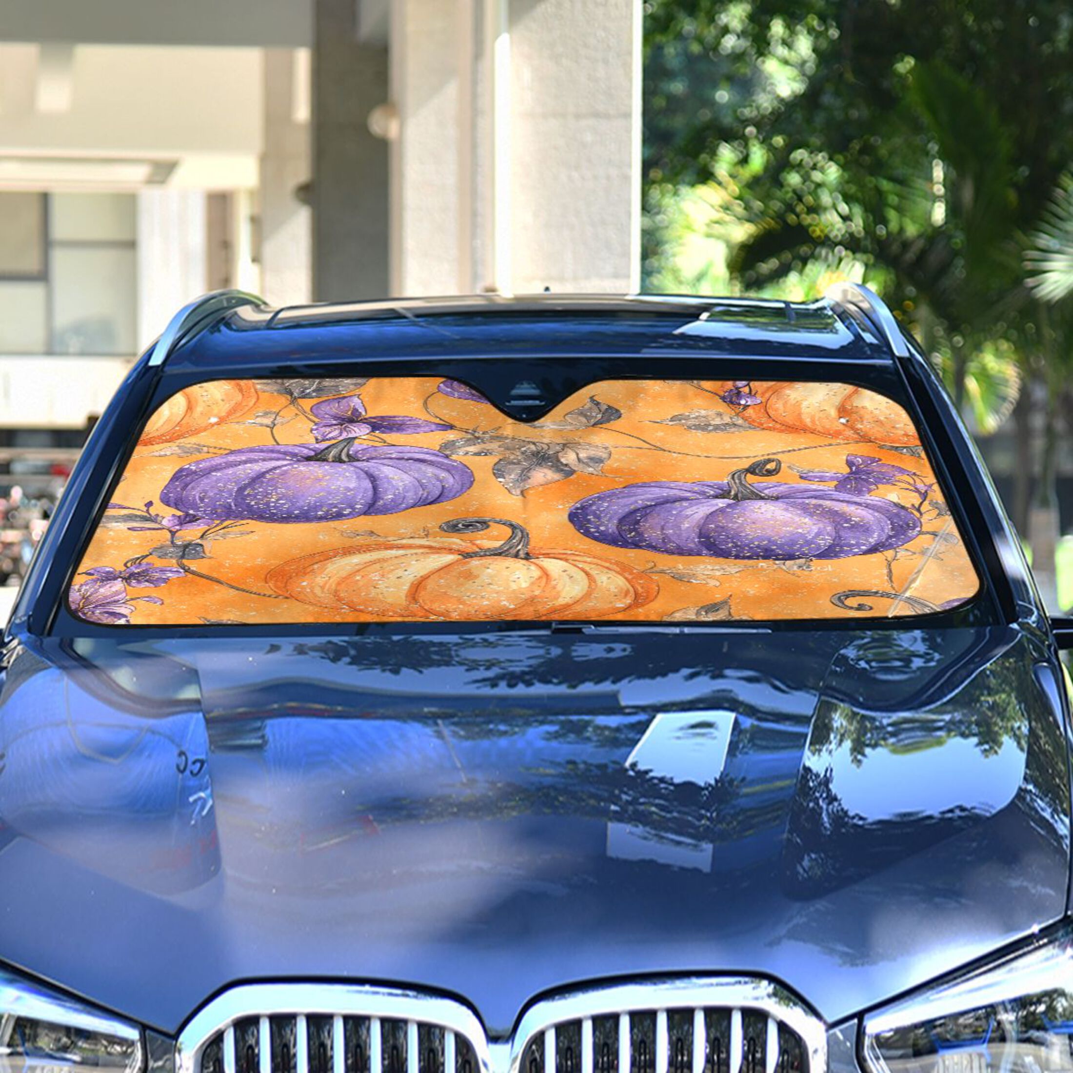 Auto Drive Vehicle's Windshield Fit Vibrant Pumpkin Patch Delight ...
