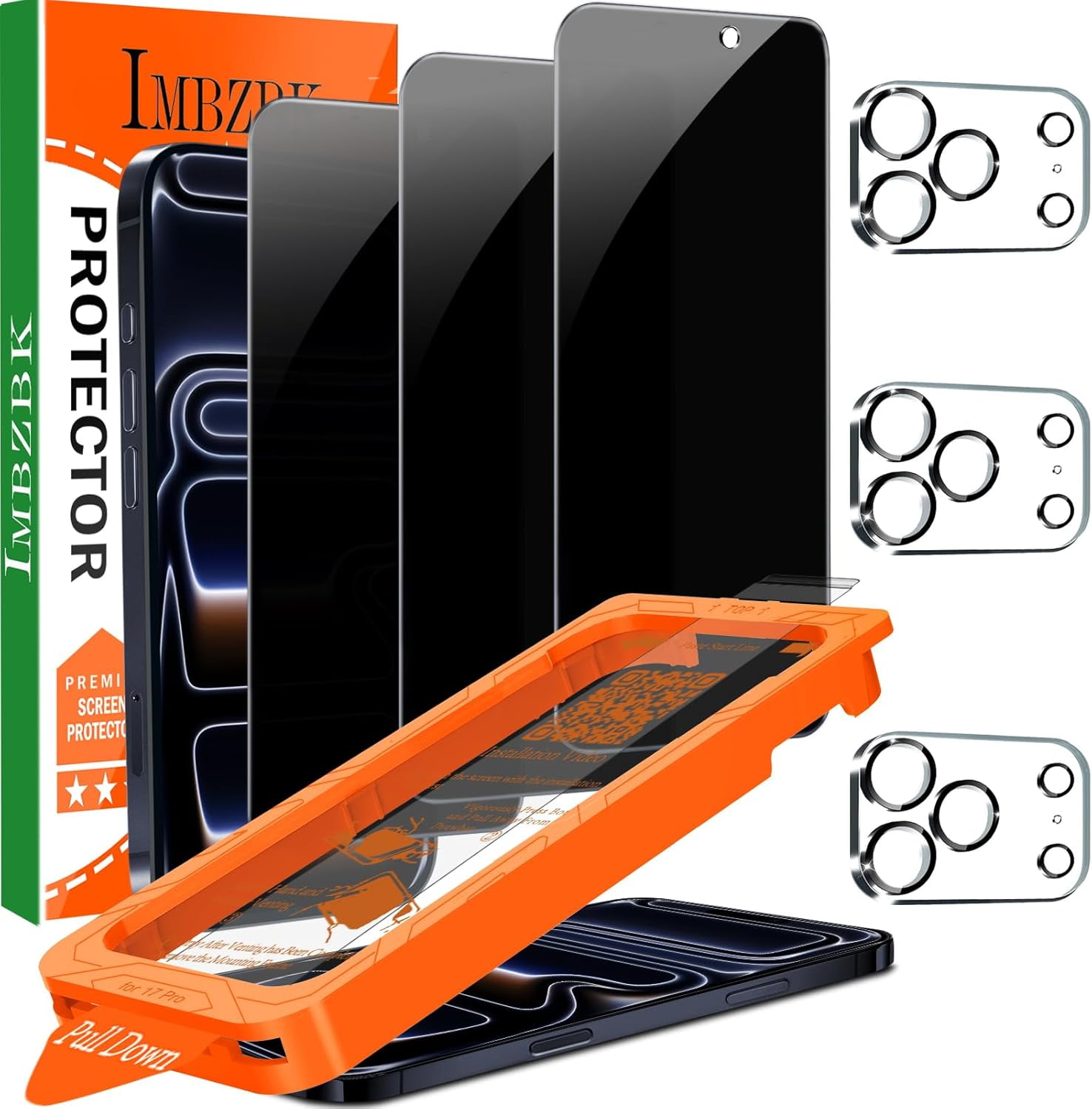 [Auto-Dust Removal] 3 Pack Privacy Screen Protector for iPhone 17 Pro ...