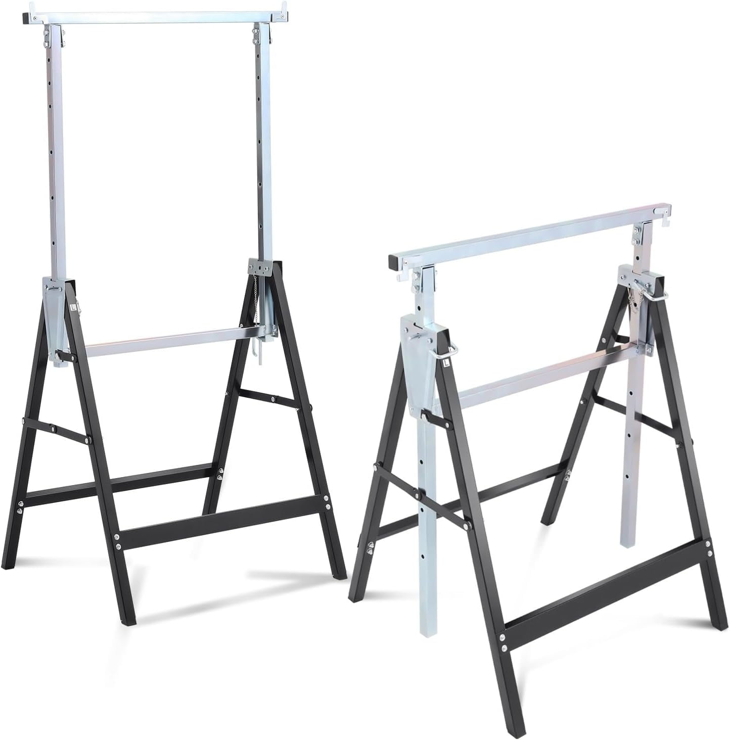 Auto Dynasty 2 Pack Saw Stand Sawhorse with Adjustable 7-Level Quick ...
