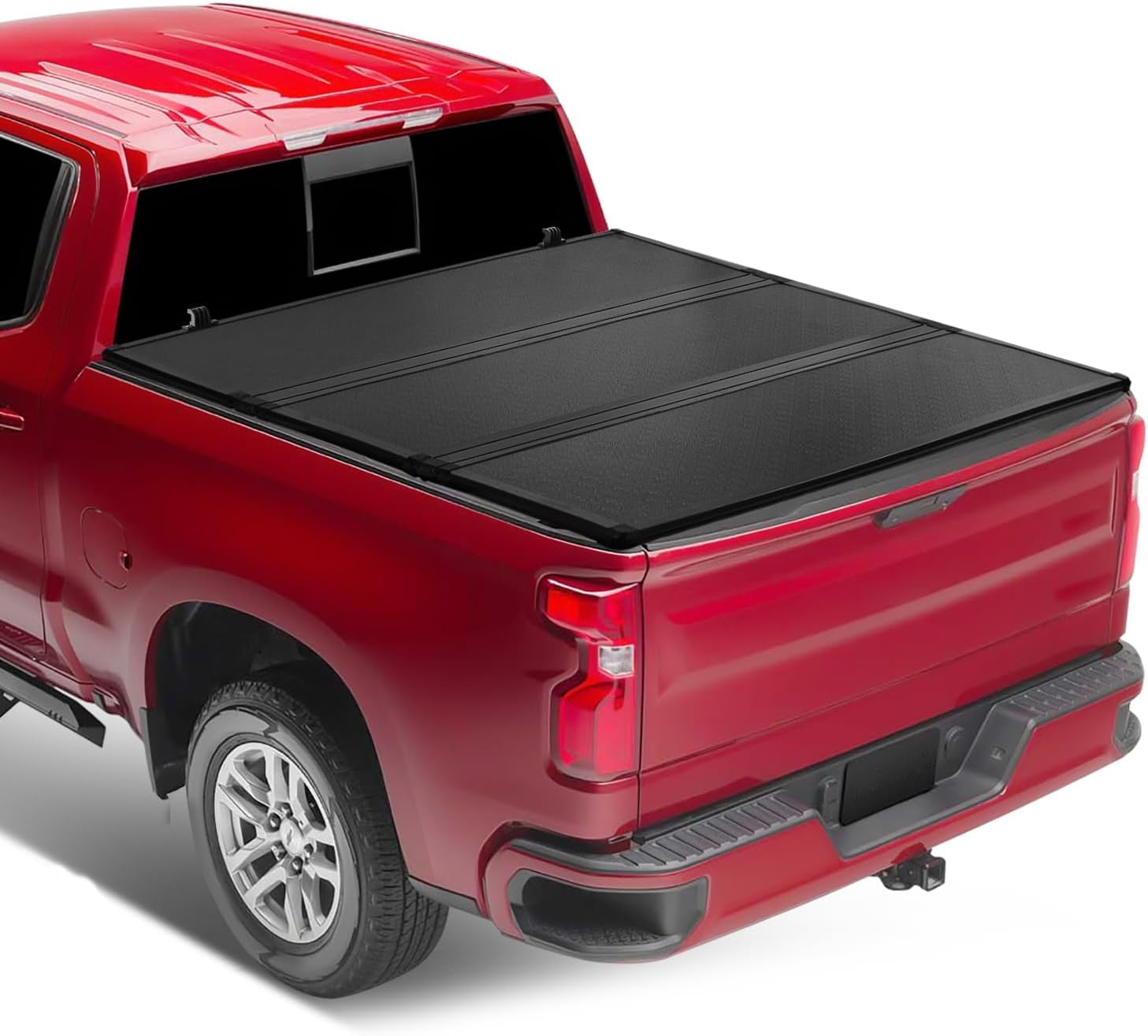 Auto Dynasty FRP Hard Tri-Fold Truck Bed Tonneau Cover Compatible with ...