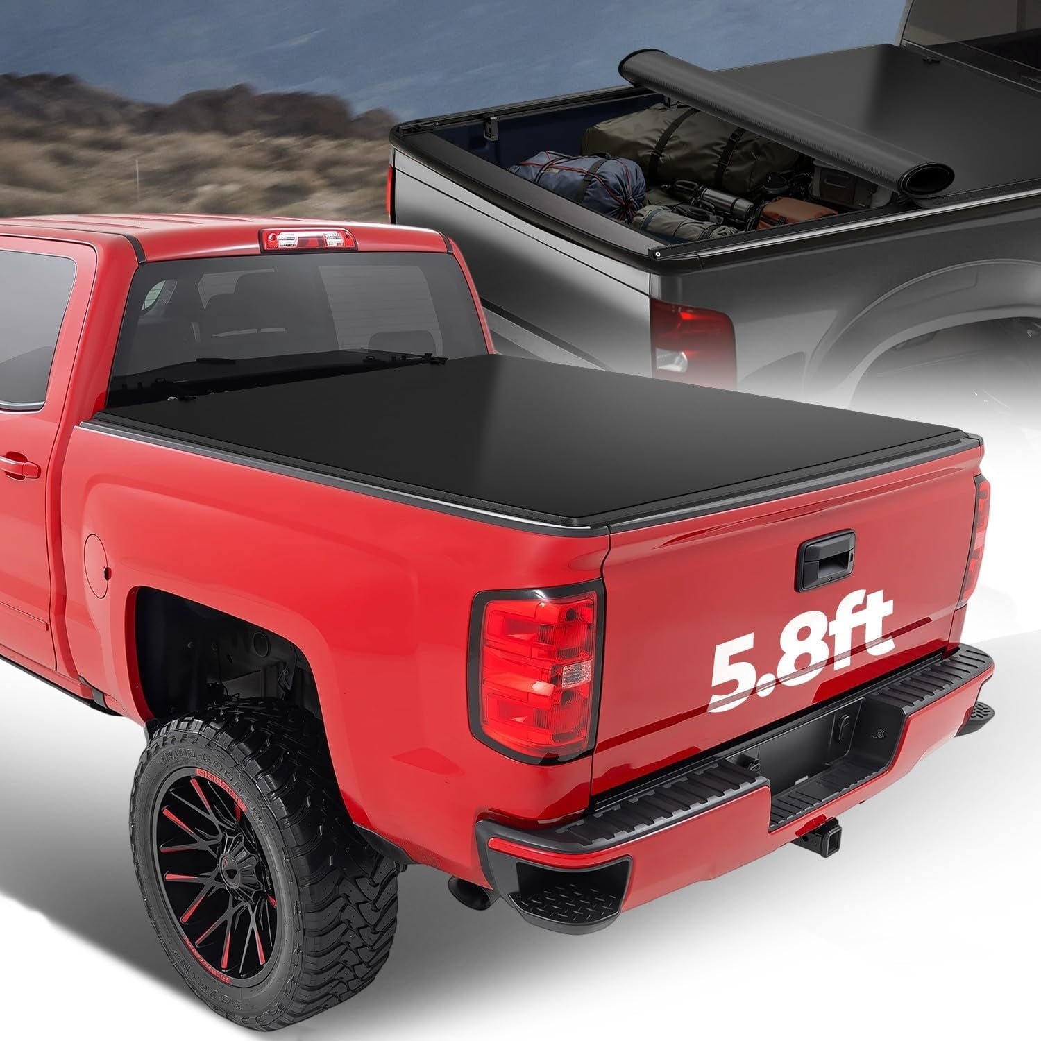 Auto Dynasty Soft Roll-up Truck Bed Tonneau Cover Compatible with 2007 ...