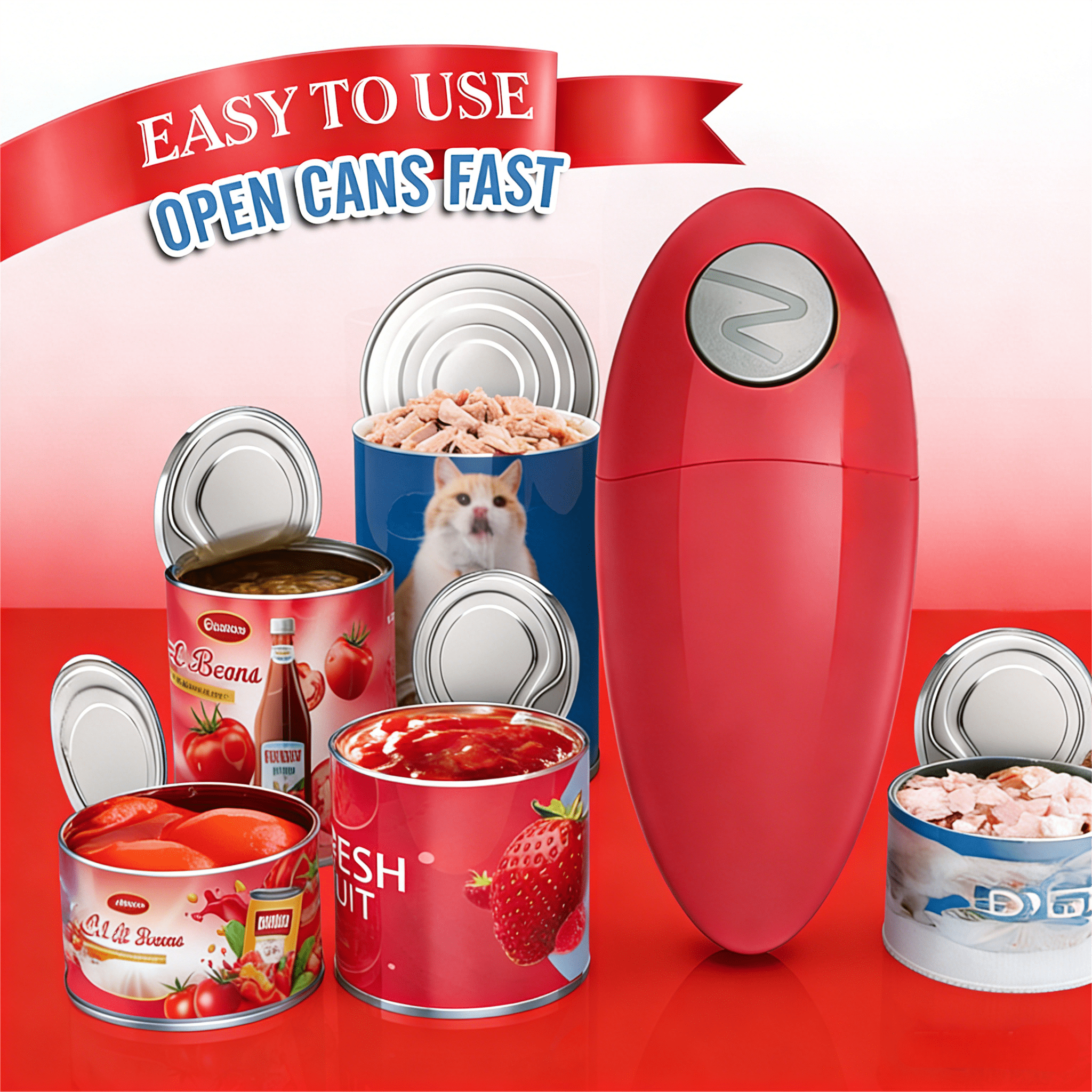 Auto Electric Can Opener, Hands Free Automatic Can Opener, Easy One ...