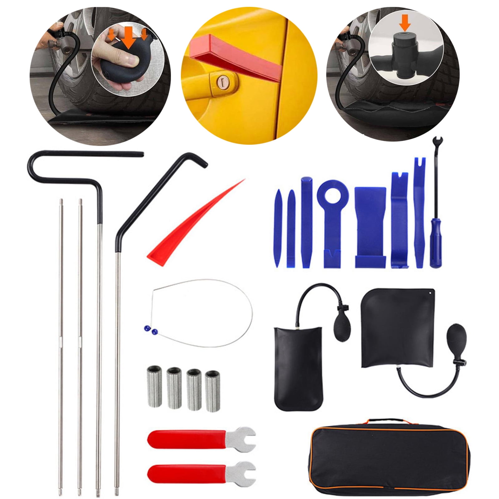 Auto Emergency Car Tool Kit Trim Removal Kit with Carrying Case ...