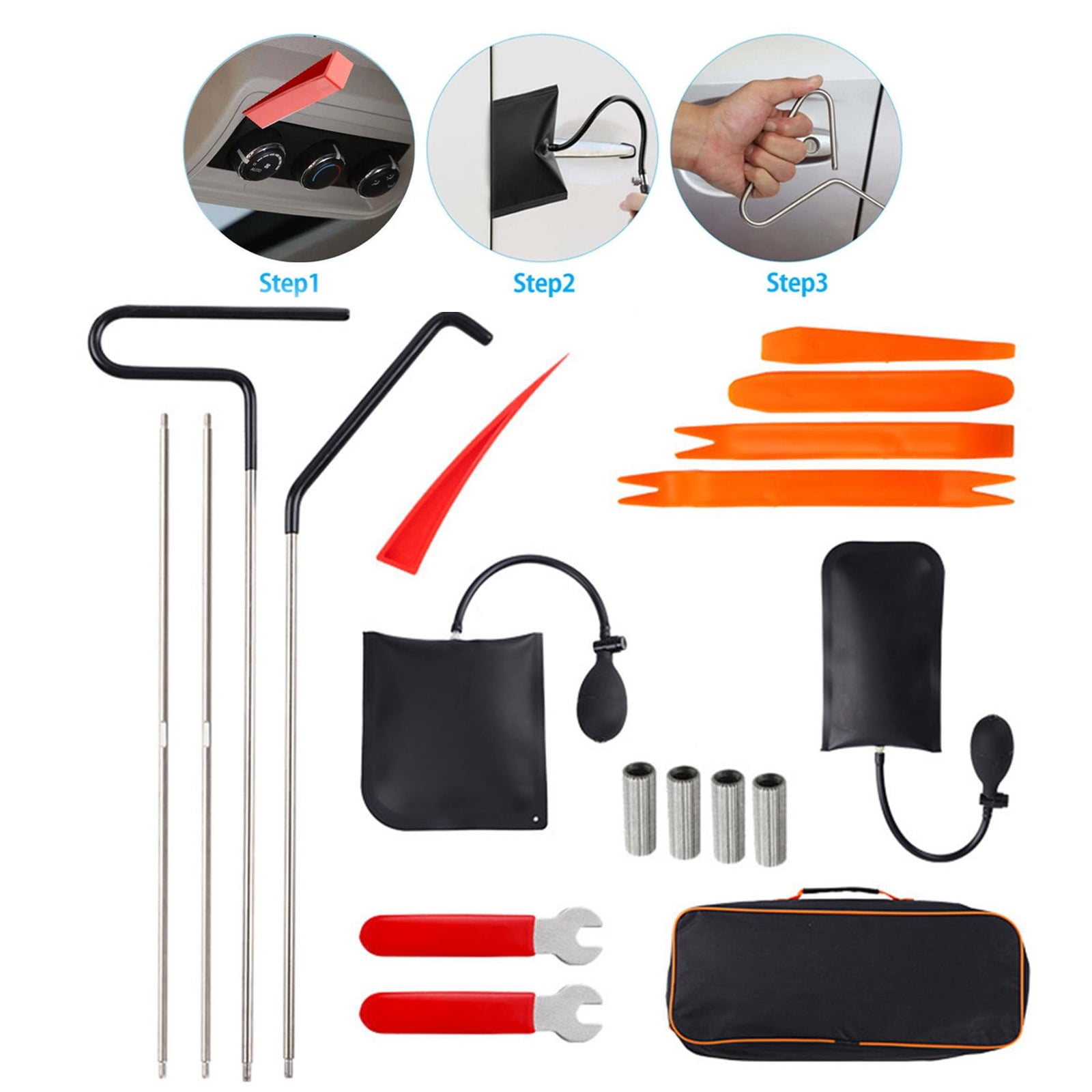 Auto Emergency Car Tool Kit Trim Removal Kit with Carrying Case ...