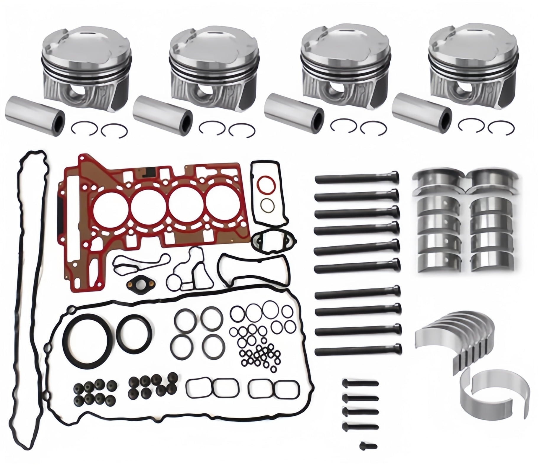Auto Engine Parts Head Gasket Set Bolts Piston Kit Bearing for 10-17 ...