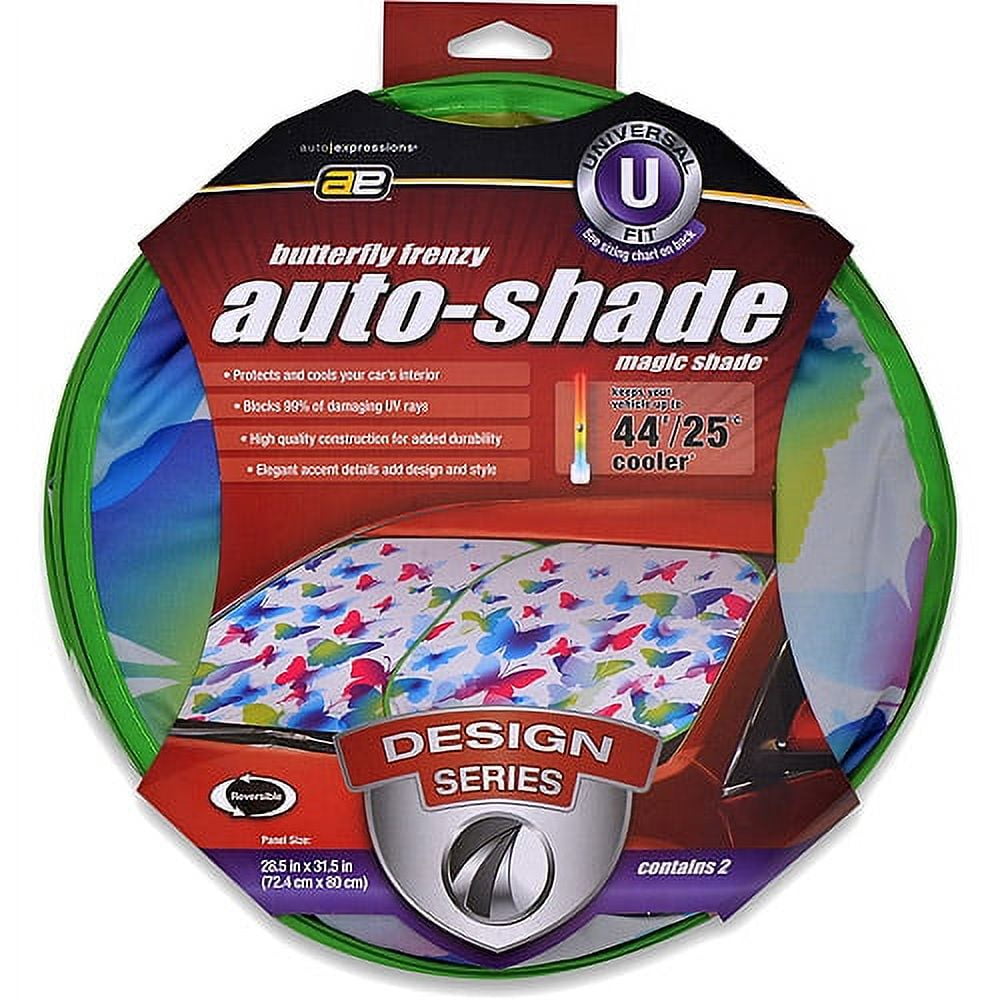 Auto Expressions Automotive Window Shade 12.40 x 5.12 Sun Protection ...