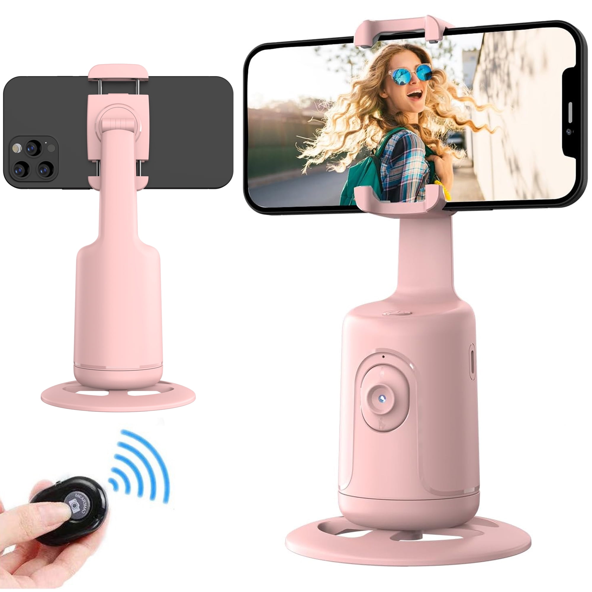 Auto Face Tracking Tripod, 360° Rotation Face Body Phone Camera Mount Smart Shooting Phone ...