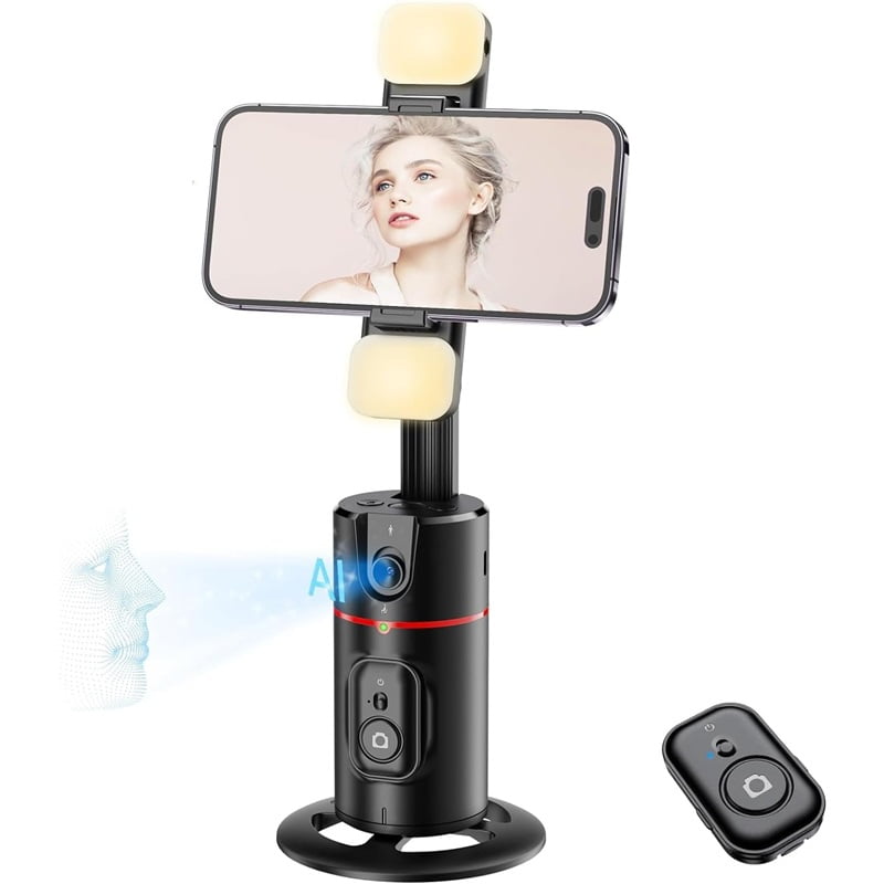Auto Face Tracking Tripod 360° Rotation Phone Stand, No App, Face Body ...