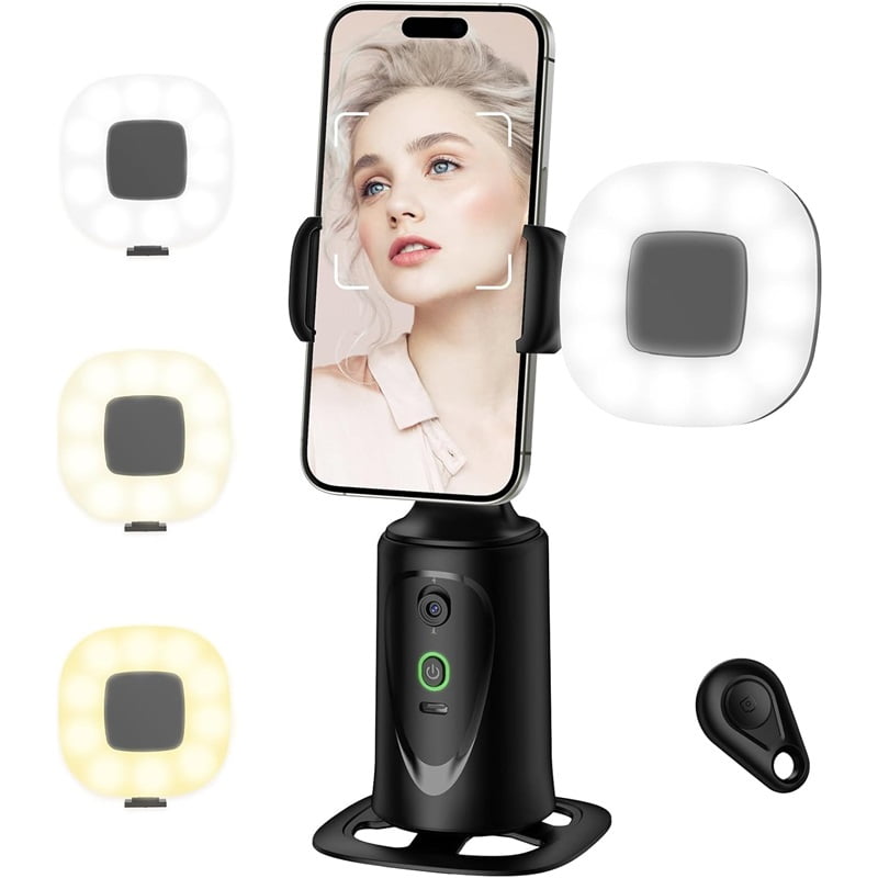 Auto Face Tracking Tripod 360° Rotation Phone Stand, No App, Face Body ...