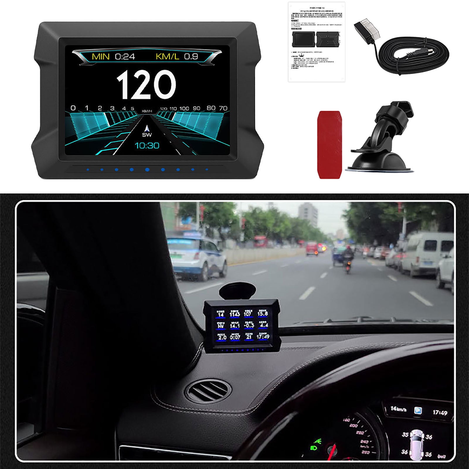 Auto Fault Code Removal Detector | Intelligent Car HUD Display with GPS Navigation | Real-Time ...