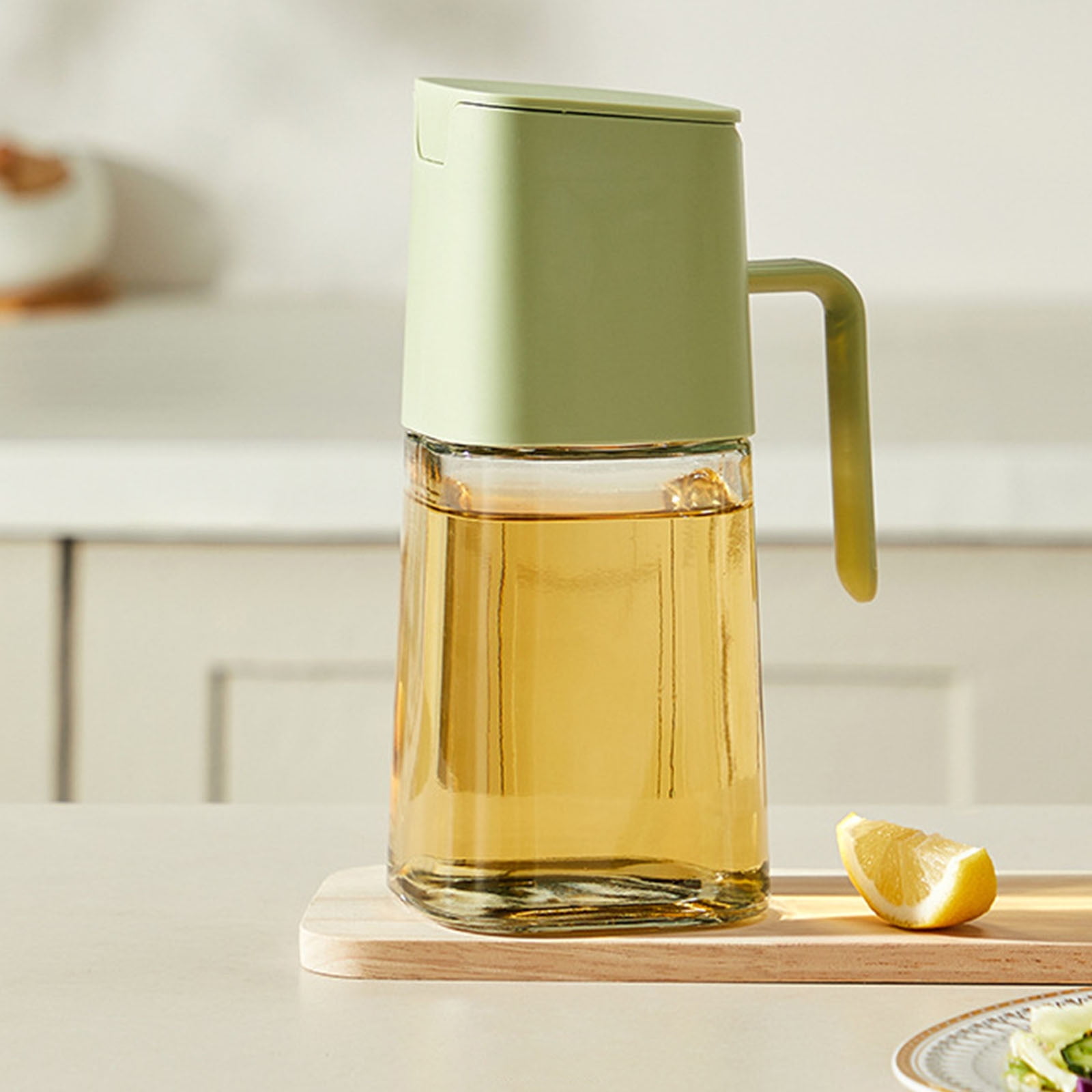 Auto Flip Olive Oil Dispenser for Kitchen, Cooking Glass Oil and ...