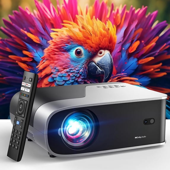 [Auto Focus/Auto Keystone] Projector with WiFi and , Dolby Audio, 1080p ...