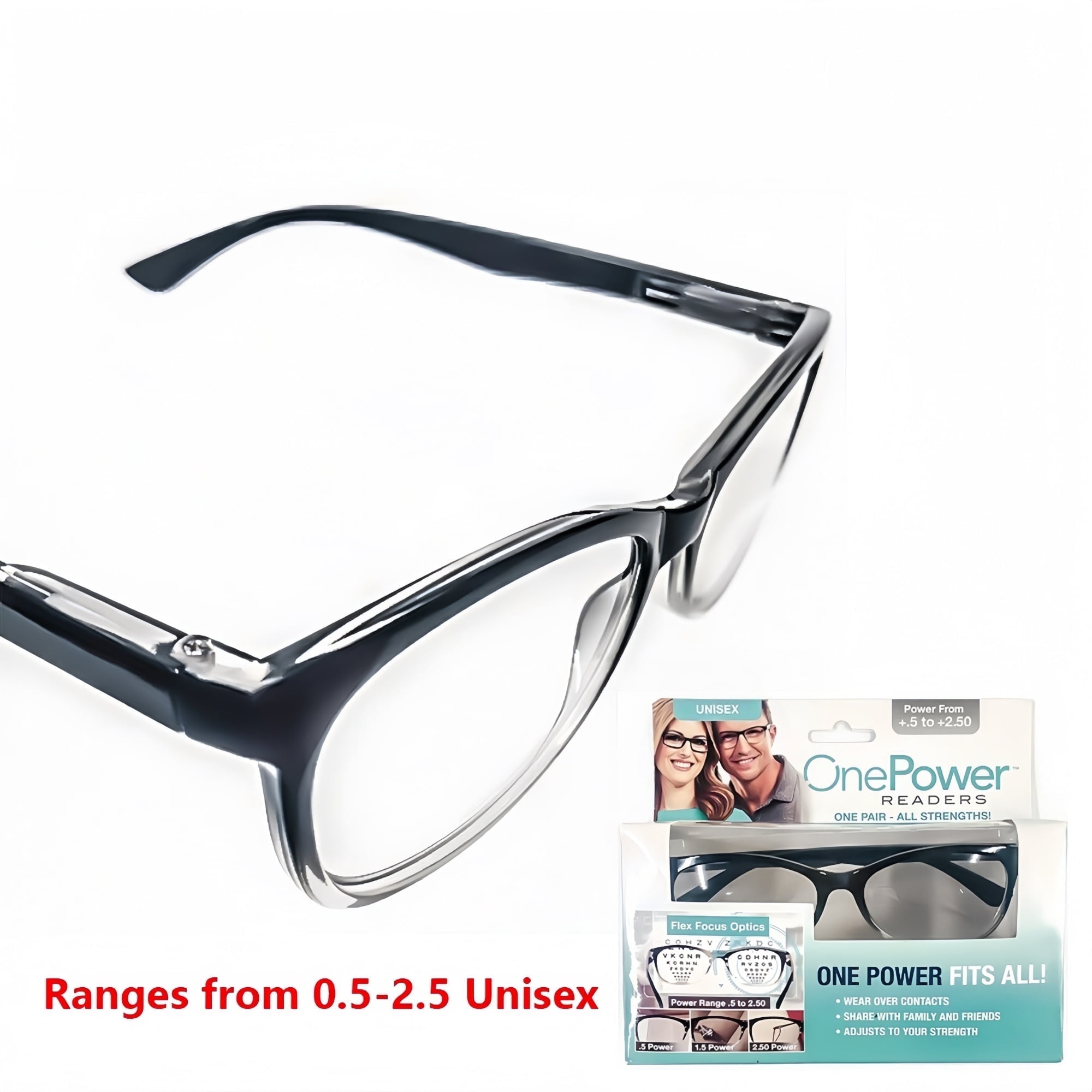Auto-Focus Reading Glasses for Men & Women - Adjustable Magnification ...