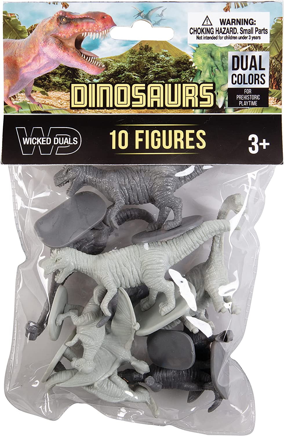 Wicked Duals Dinosaur Action Figures - 10 Different Dinosaurs - Perfect ...