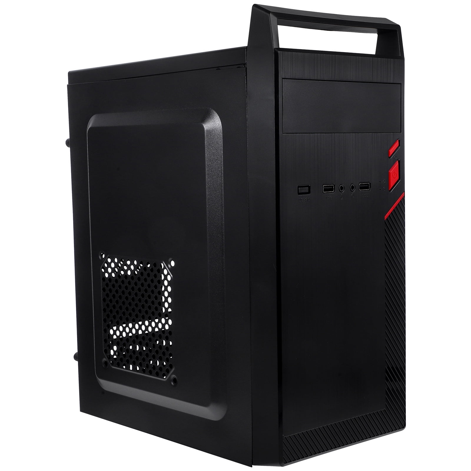HOMEMAXS Mini Tower Gaming Computer Case 1Pack Black for Office Use and ...