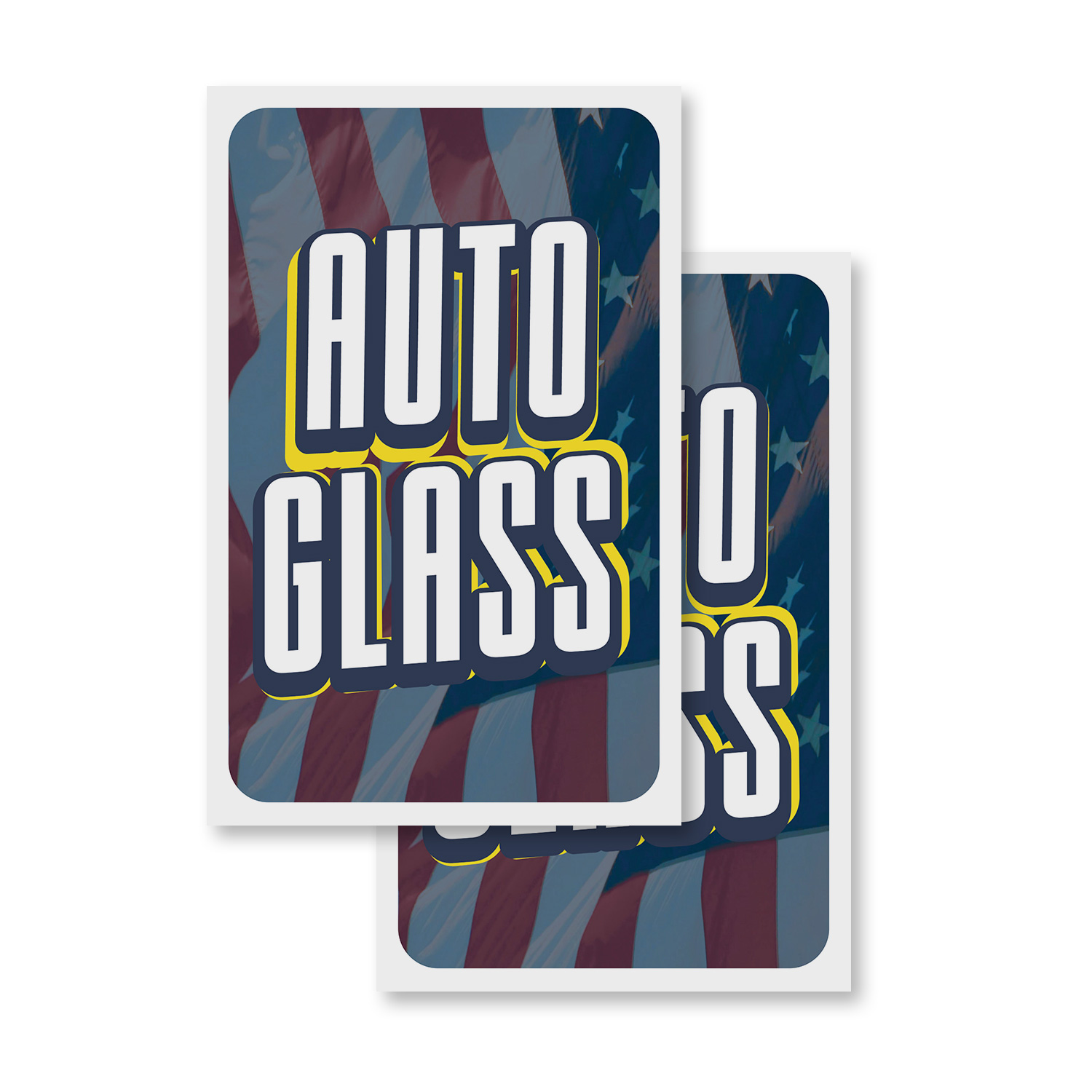 Auto Glass (2-PACK) 24" x 36" Vinyl Decals | Sign Insert Peel & Stick ...