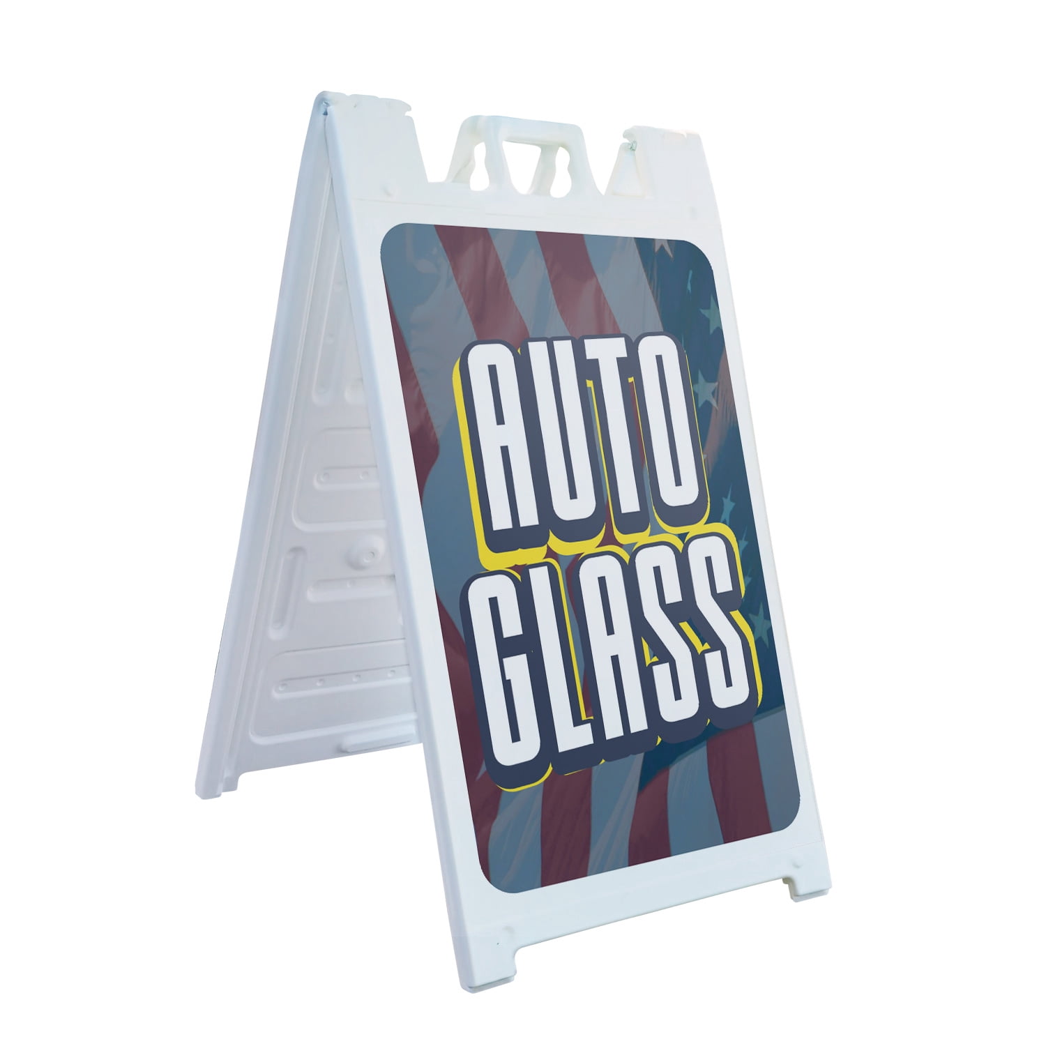 Auto Glass 24" x 36" Double Sided A-Frame Sidewalk Sign, Includes 2 ...