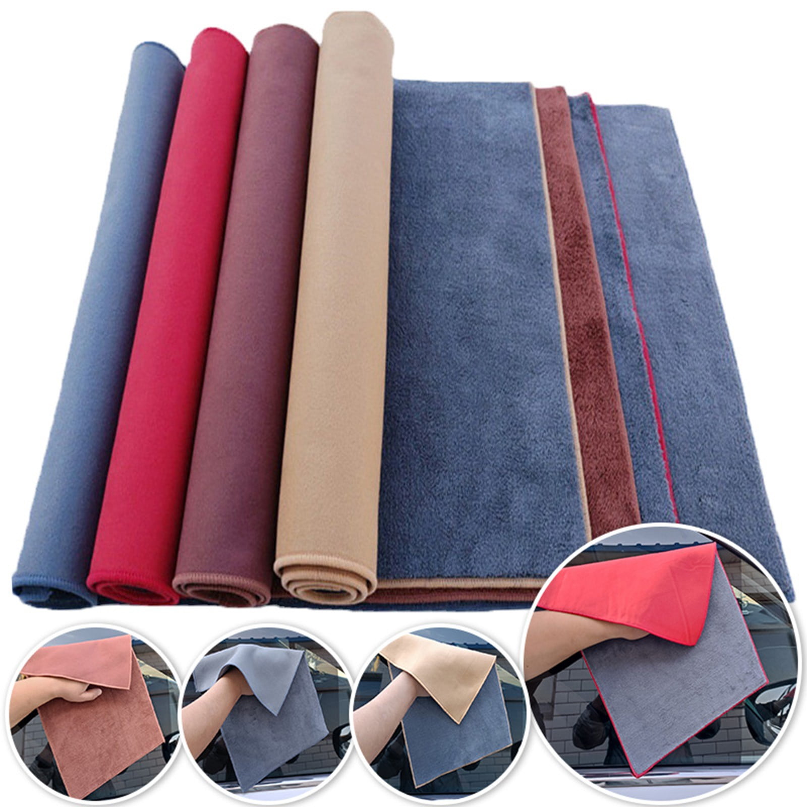 Auto Glass Cleaning Towel, Super Absorbent Microfiber Cloth, Quick ...