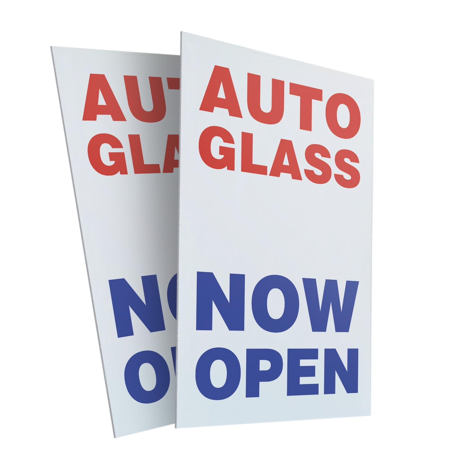 Auto Glass Now Open (2-Pack) 24 Inch x 36 Inch Plastic Signs | Sign ...