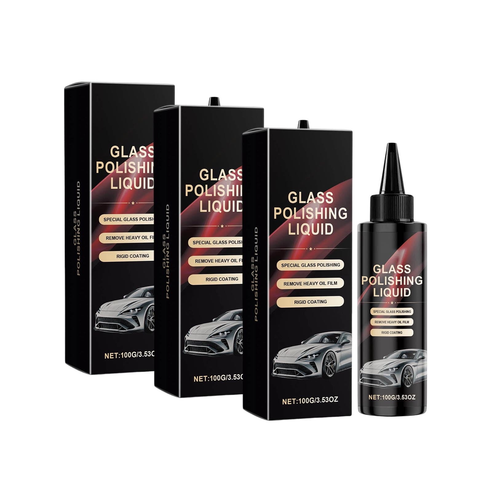 Auto Glass Polish Water, 3.4 oz Damage Scratches Cleaning and Liquid ...