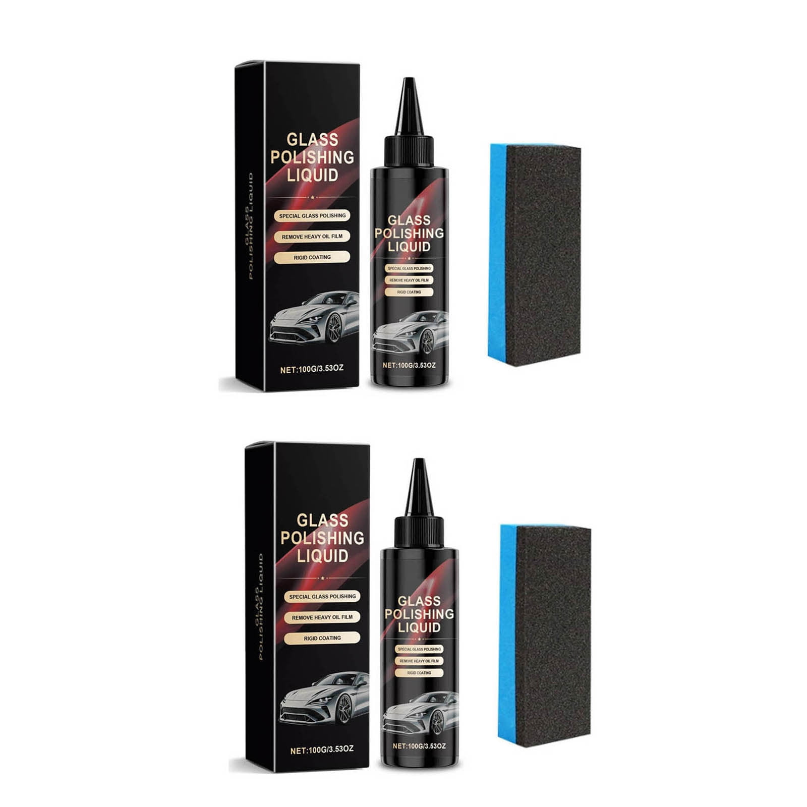 Auto Glass Polish and Cleaner, Water Spot and Scratch Remover, Fast ...