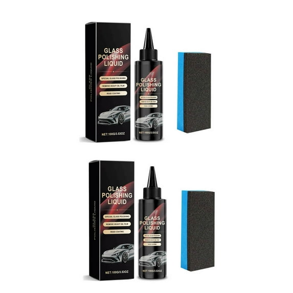 Auto Glass Polish and Cleaner, Water Spot and Scratch Remover, Fast ...