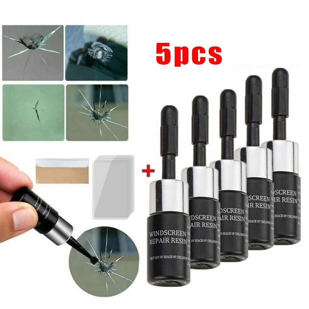 Auto Glass Repair Liquid Auto Windshield Resin Crack Tool Kit 5-Piece ...