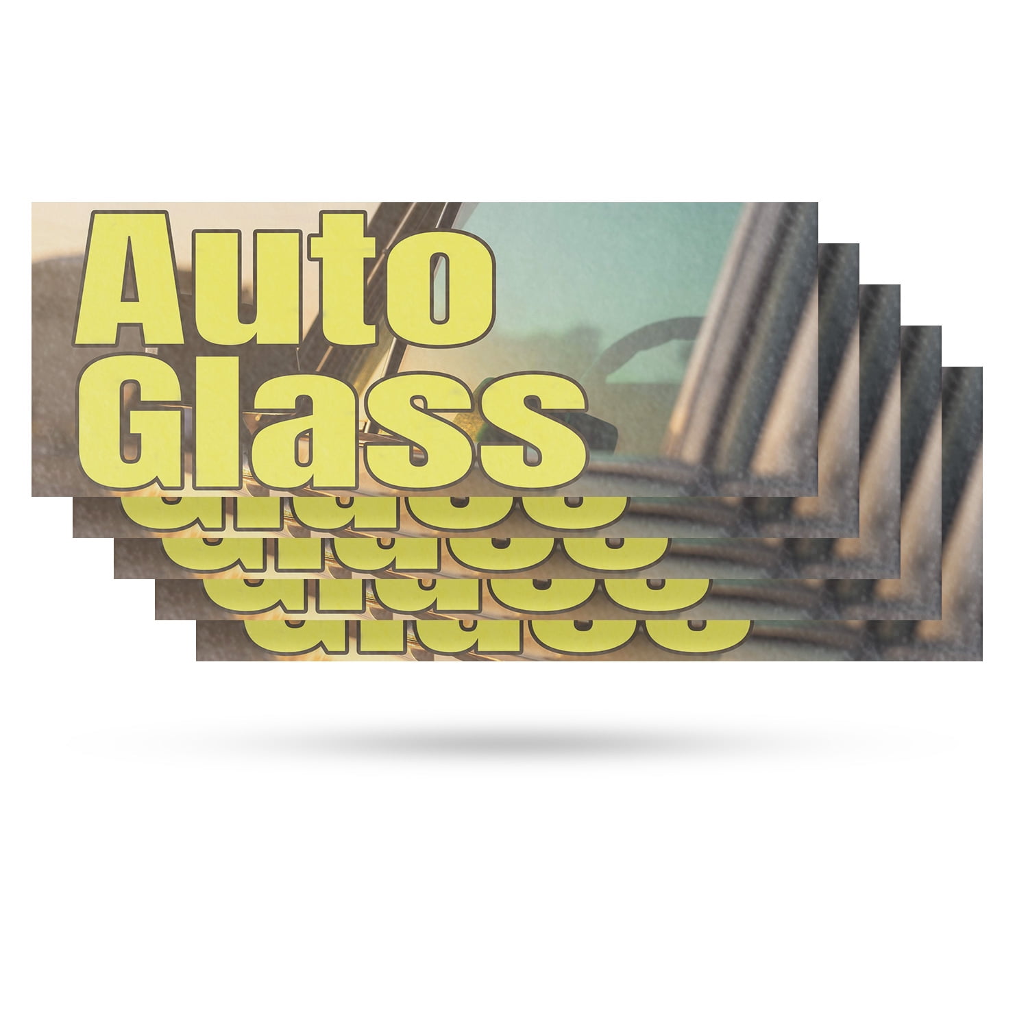 Auto Glass Vinyl Decal 5 Pack of 24 Inch x 9 Inch Weatherproof Heavy ...