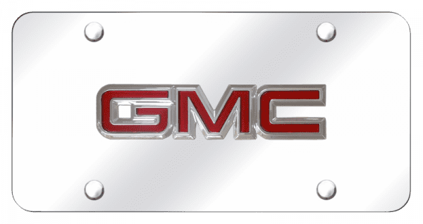 GMC OEM License Plate Chrome on Mirrored Official Licensed - Walmart.com