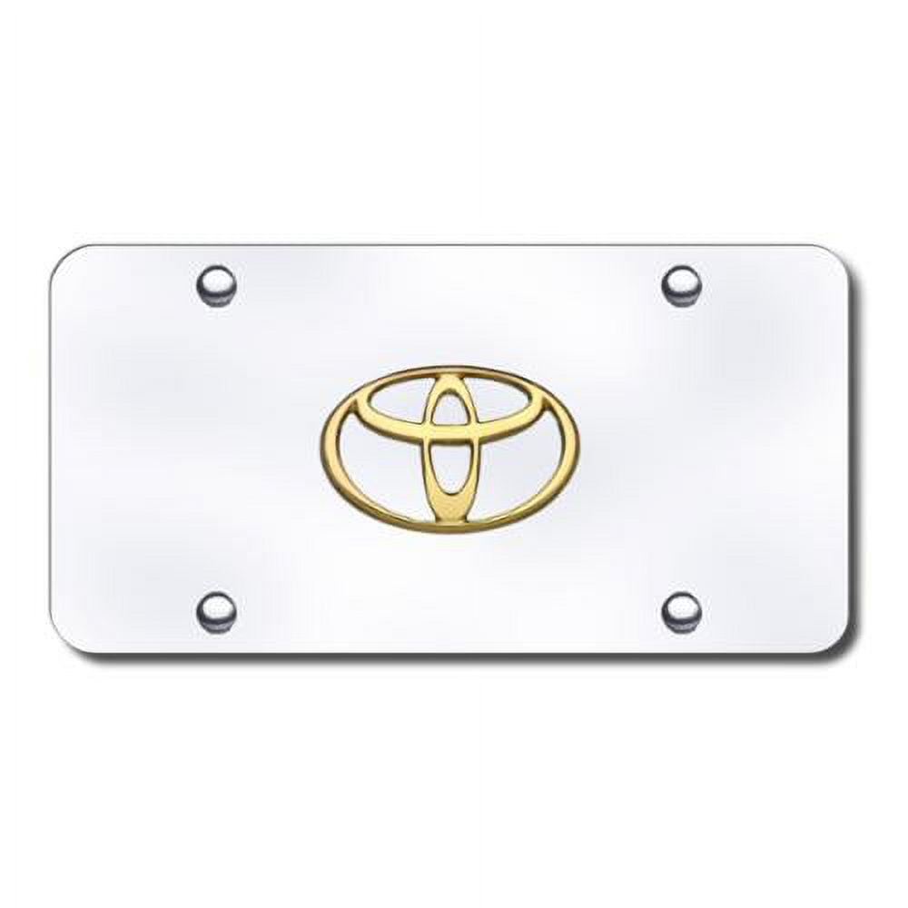 Auto Gold TOY.GC License Plate Gold Toyota Logo; Chrome Plate ...