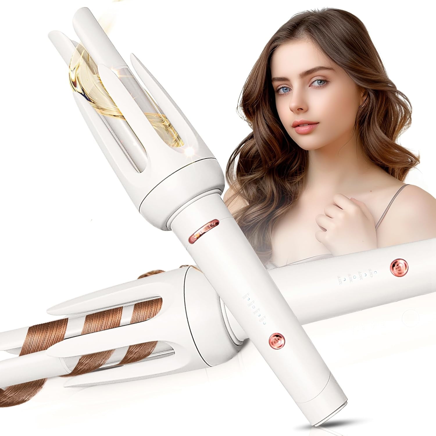 Auto Hair Curler, Automatic Curling Iron with 4 Temperature & 3 Timer ...