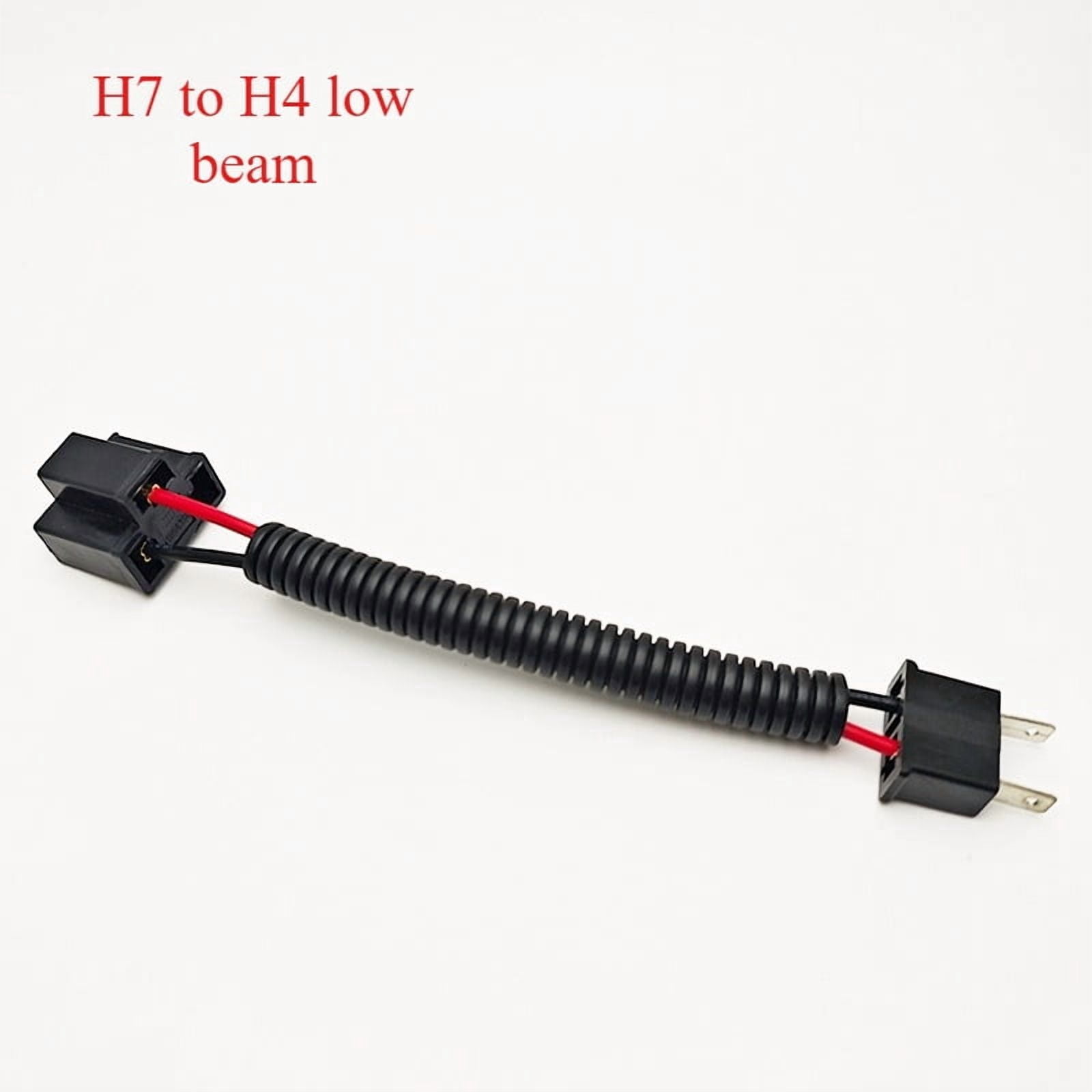 Auto Headlight H7 to H4 Adapter Harness, Single Light Conversion ...