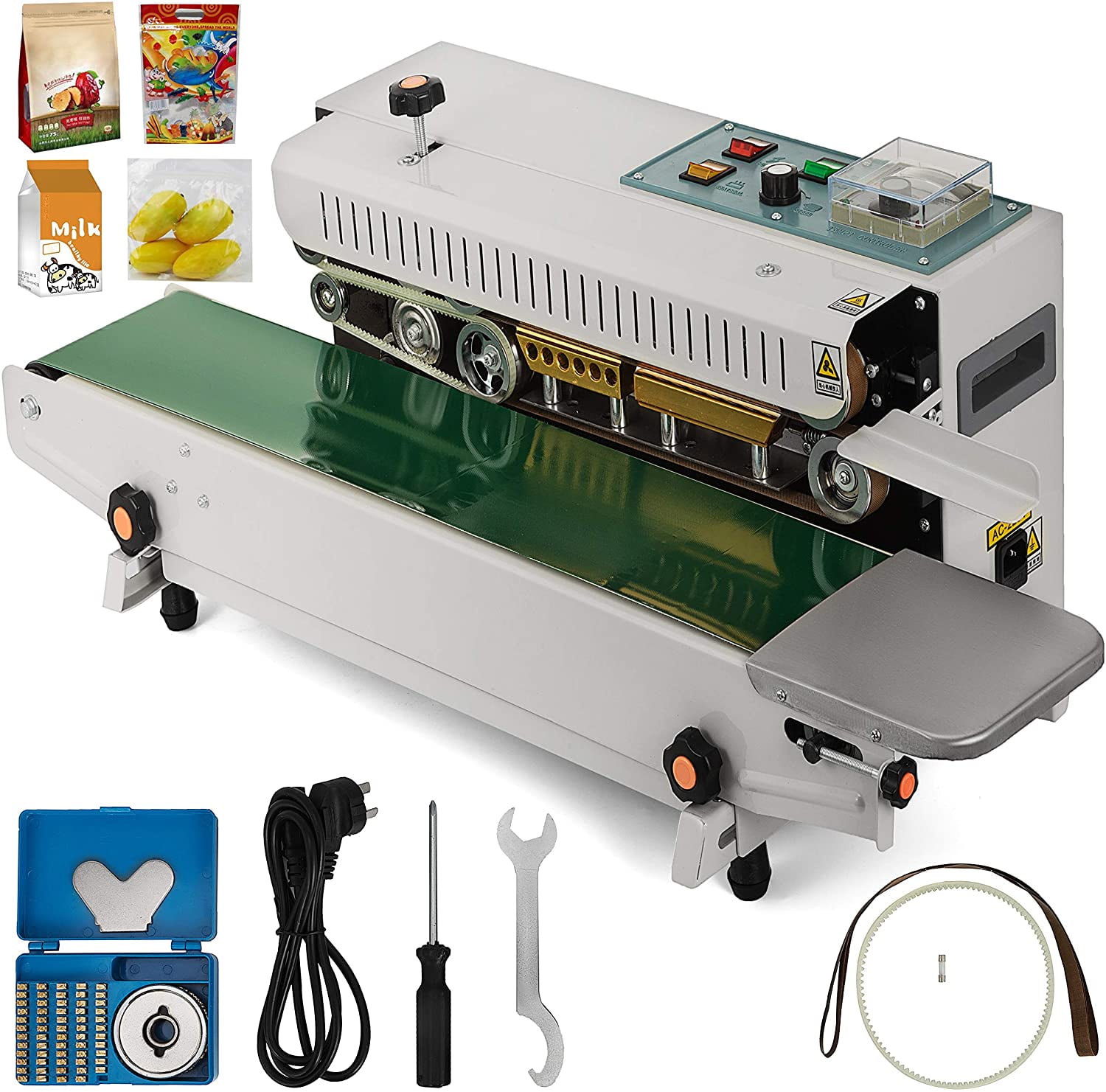 Auto Horizontal Continuous Bag Sealing Machine FR-900 Plastic Bag Band ...