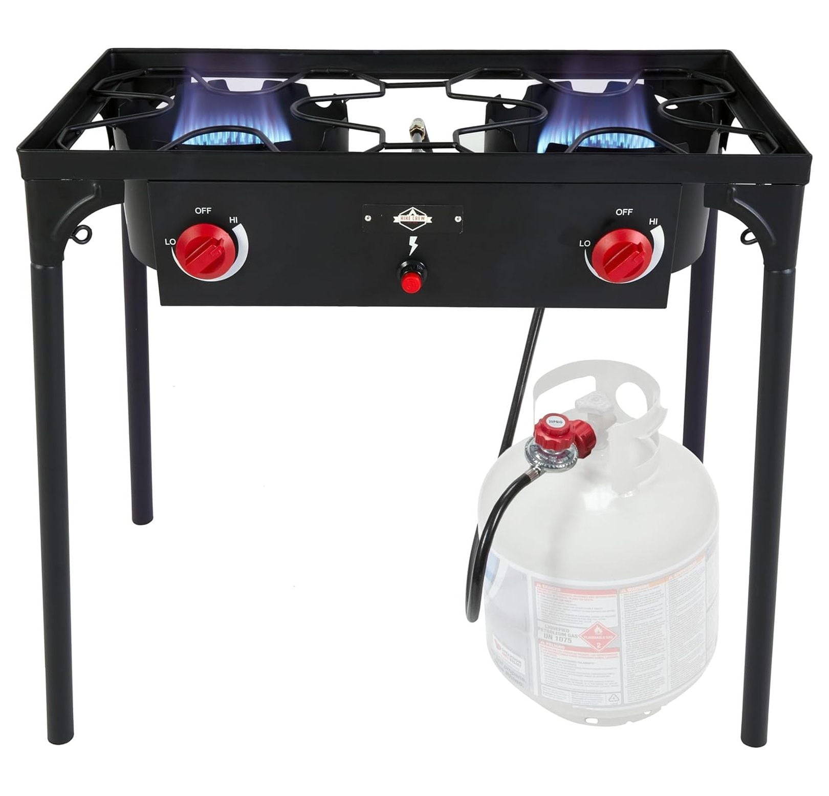 Auto Ignition Double-Burner Outdoor Gas Stove | 150,000 BTU Portable ...