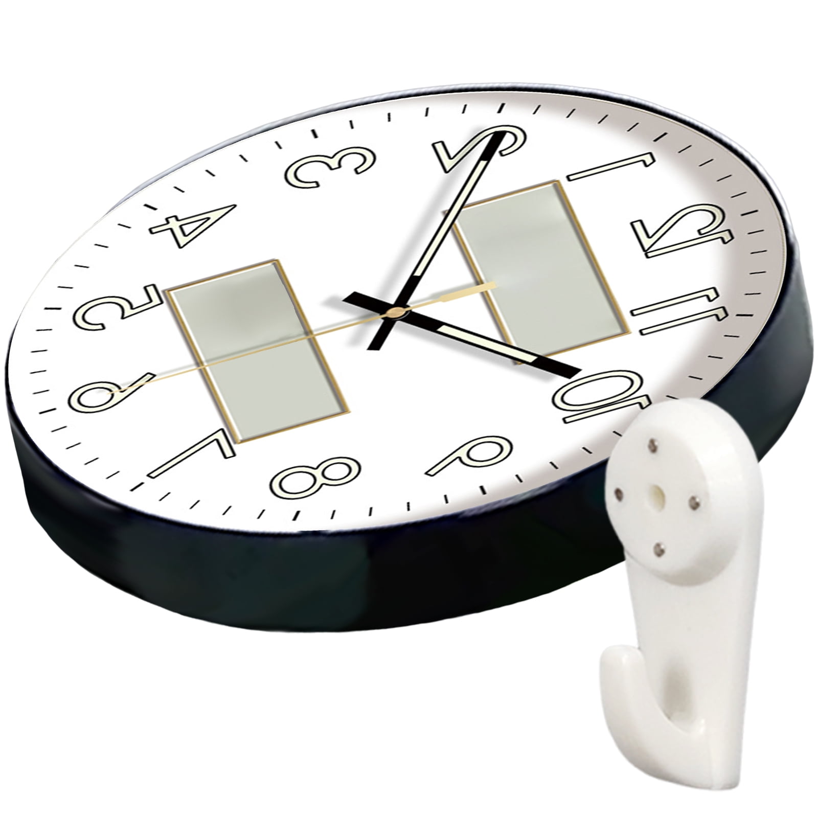Auto Illuminated Wall Mounted Clock Quiet Operating Temperature ...