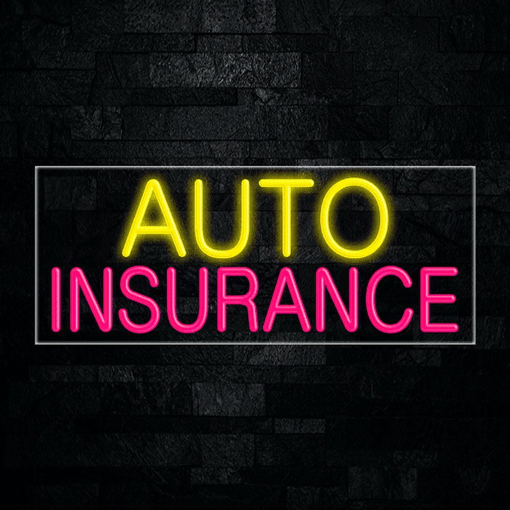 Auto Insurance-LED Neon Sign 30"L x 12"H #30012 - Walmart.com