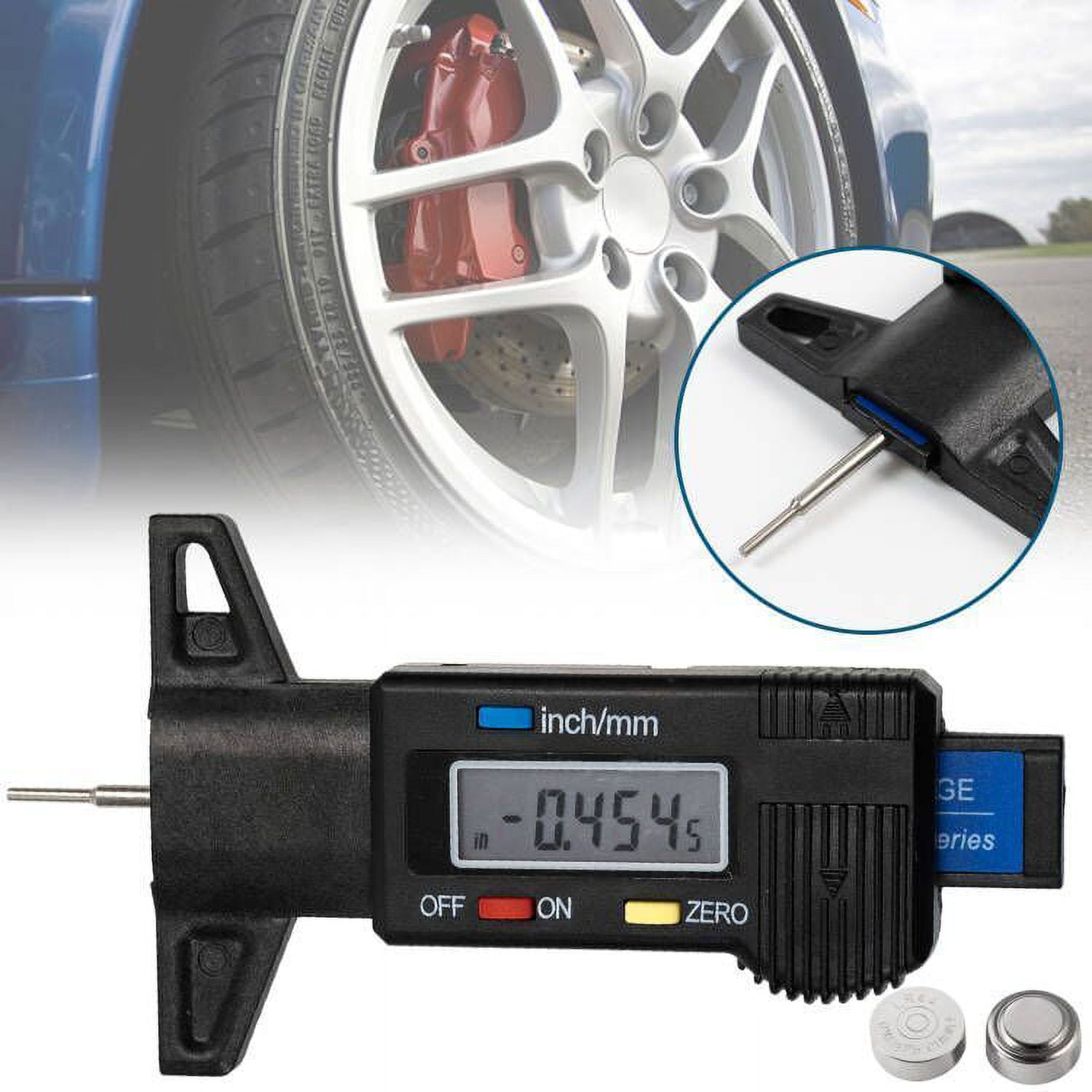 Auto LCD Digital Tire Thread Depth Tester Meter Measure Tread Tyre ...