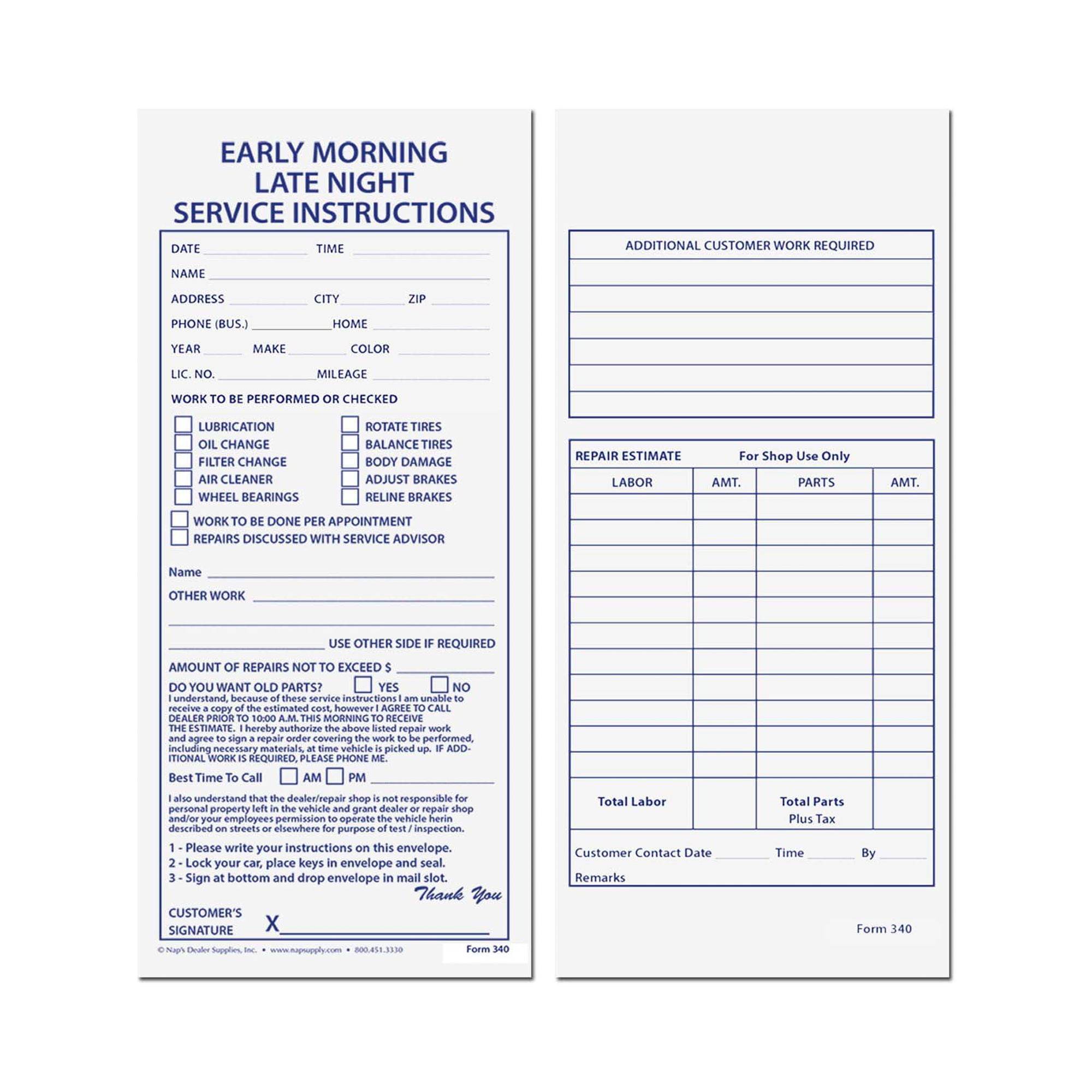 Auto Late Night Key Drop Envelopes, Durable Paper Stock, Size 4" X 9-1/ ...