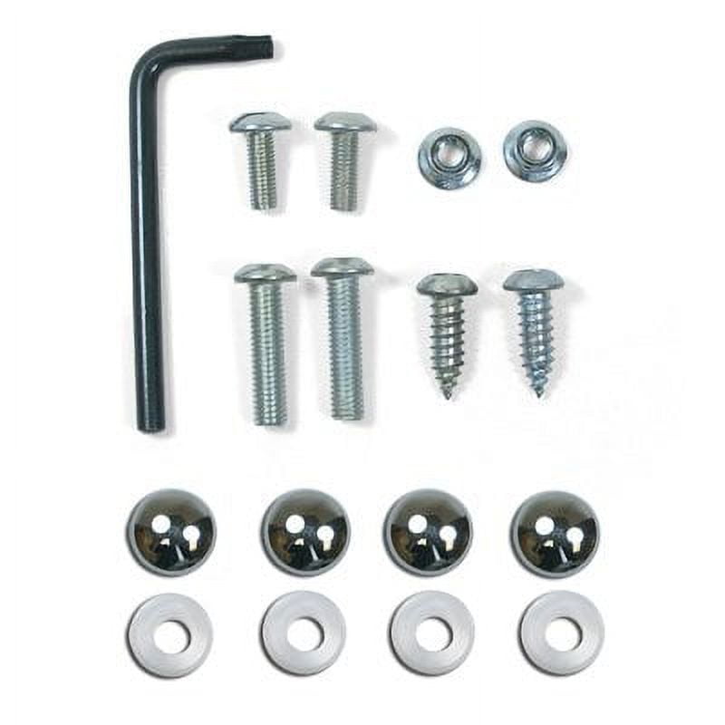 Auto License Plate and License Frame Chrome Lock Screw Hardware Kit ...