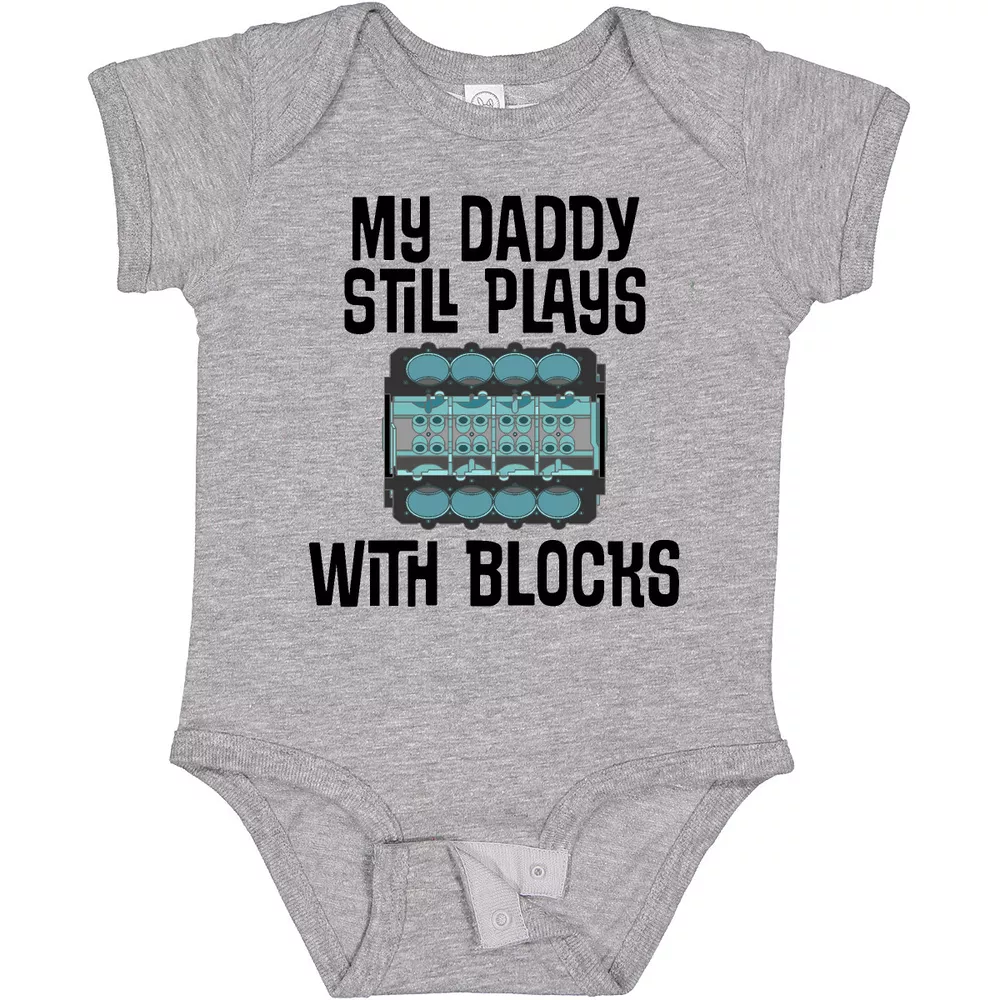 Auto Mechanic Daddy Still Plays With Blocks Baby Bodysuit Automotive ...