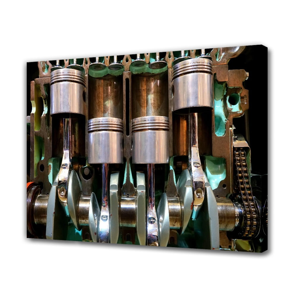 Auto Mechanic Pistons Metal Tools Engine Canvas Poster Bedroom Decor ...