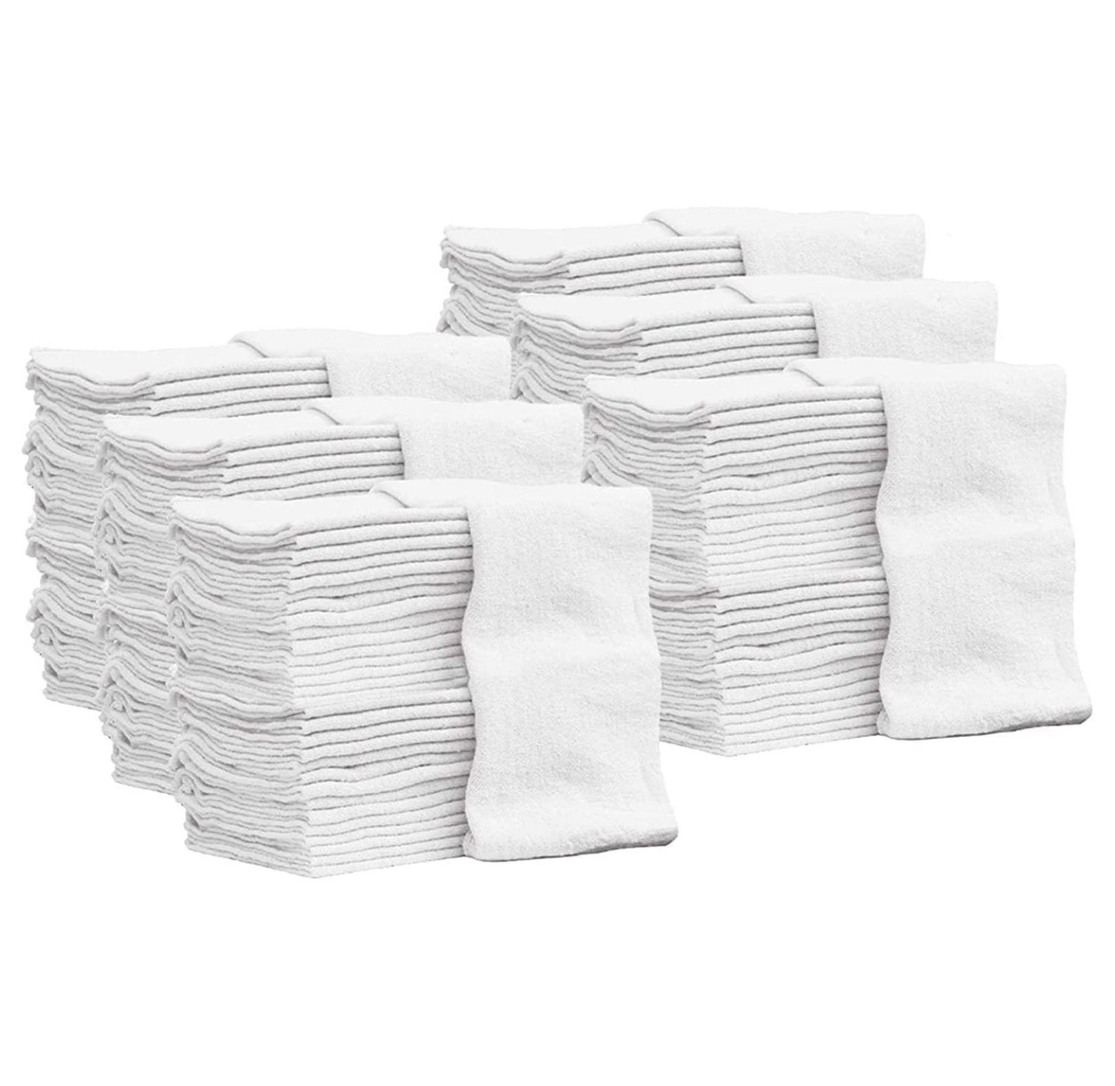 Auto Mechanic Shop Towels 500 Pack Bulk Shop Rags 100% Cotton Size 14 ...