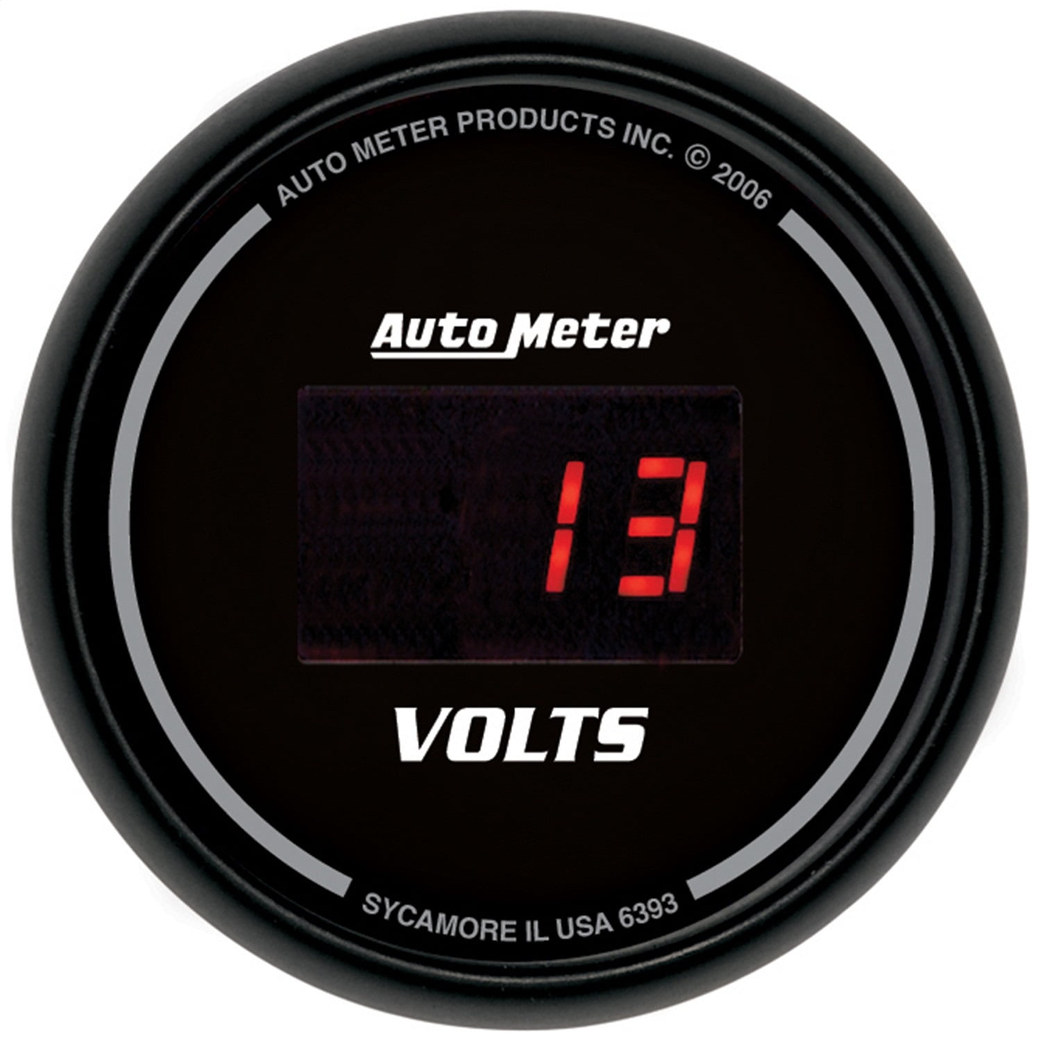 AUTO METER 6393 2-1/16IN VOLTMETER, 8-18 VOLTS, DIGITAL BLACK - Walmart.com