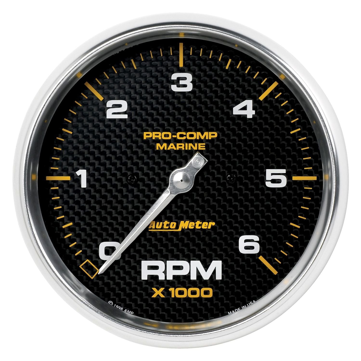 Auto Meter 200750-40 - Marine 5" Carbon Fiber In-Dash Mount Electric ...