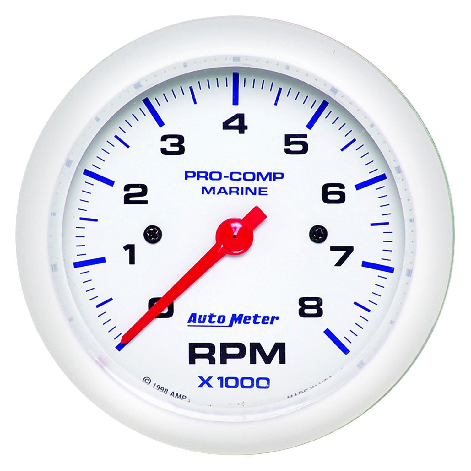 Auto Meter 200779 - Marine 3.37" White In-Dash Mount Electric ...