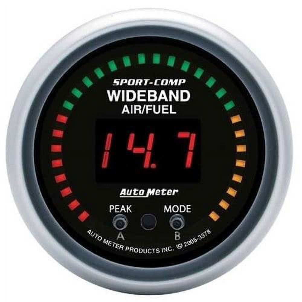 AUTO METER 3378 2-1/16IN WIDEBAND A/F, W/ SENSOR, FSE, SPORT-COMP ...