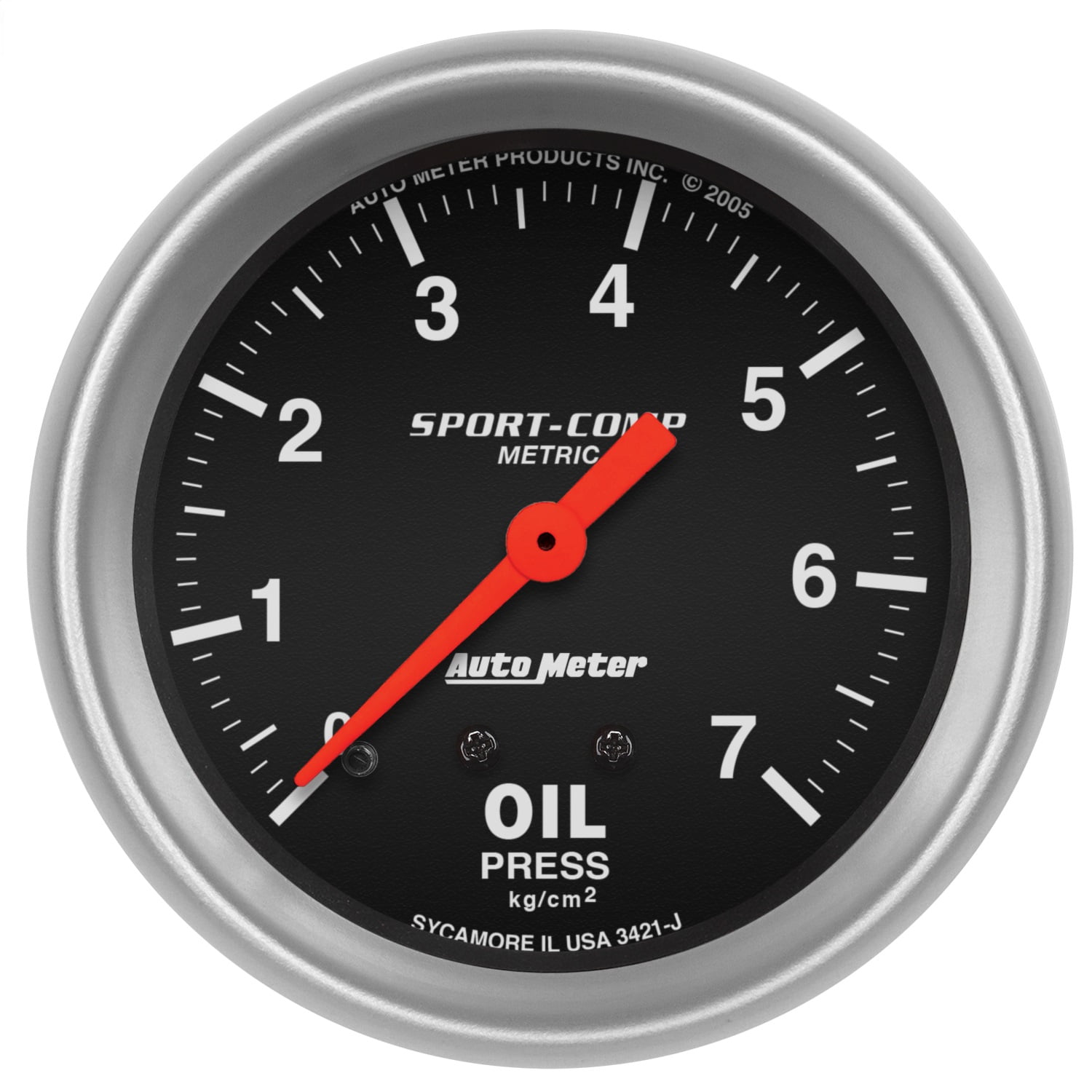 Auto Meter 3421-J Sport-Comp Mechanical Metric Oil Pressure Gauge ...