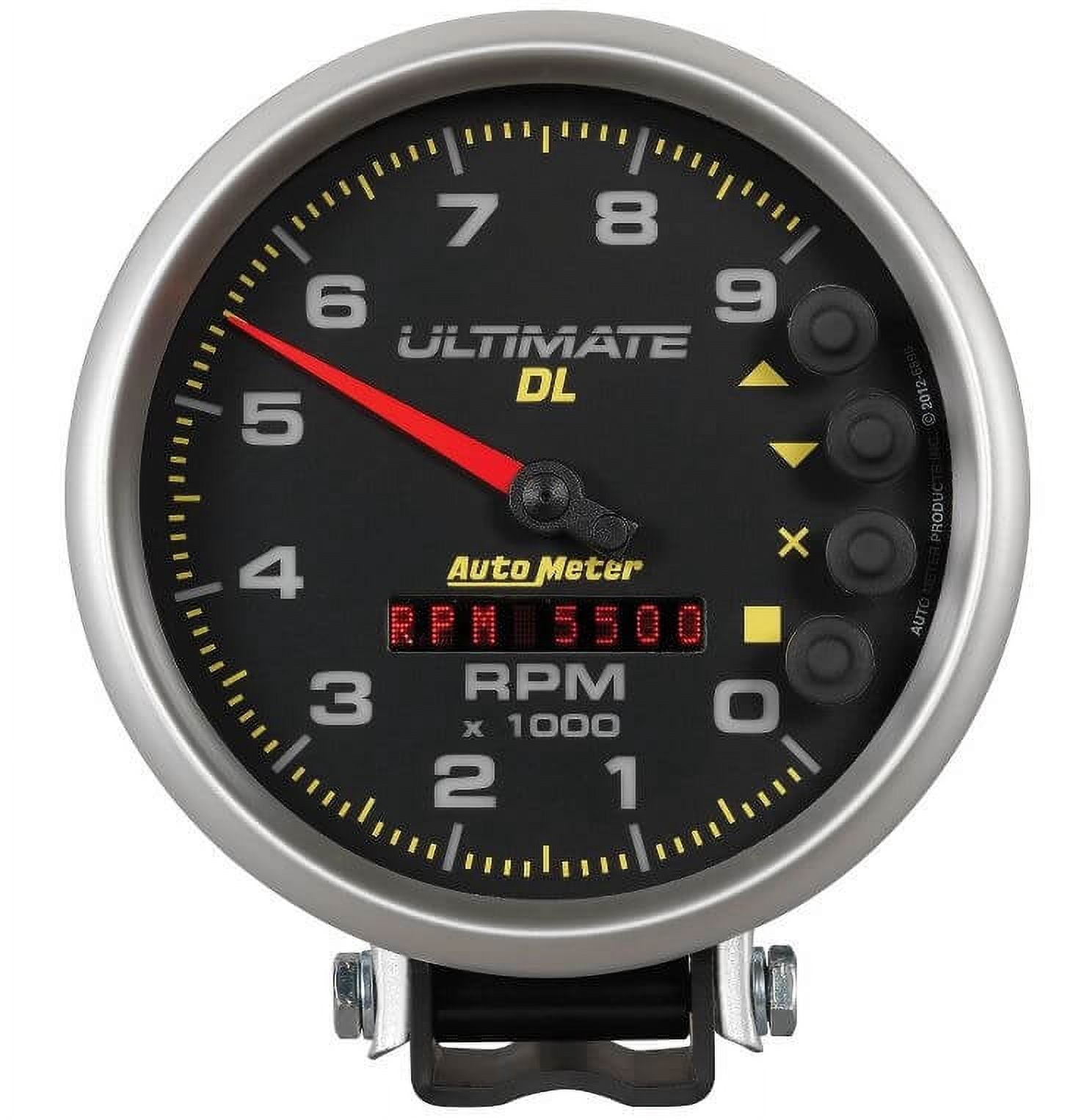 Auto Meter 5in Ultimate DL Tach 9000 RPM Black - Walmart Business Supplies