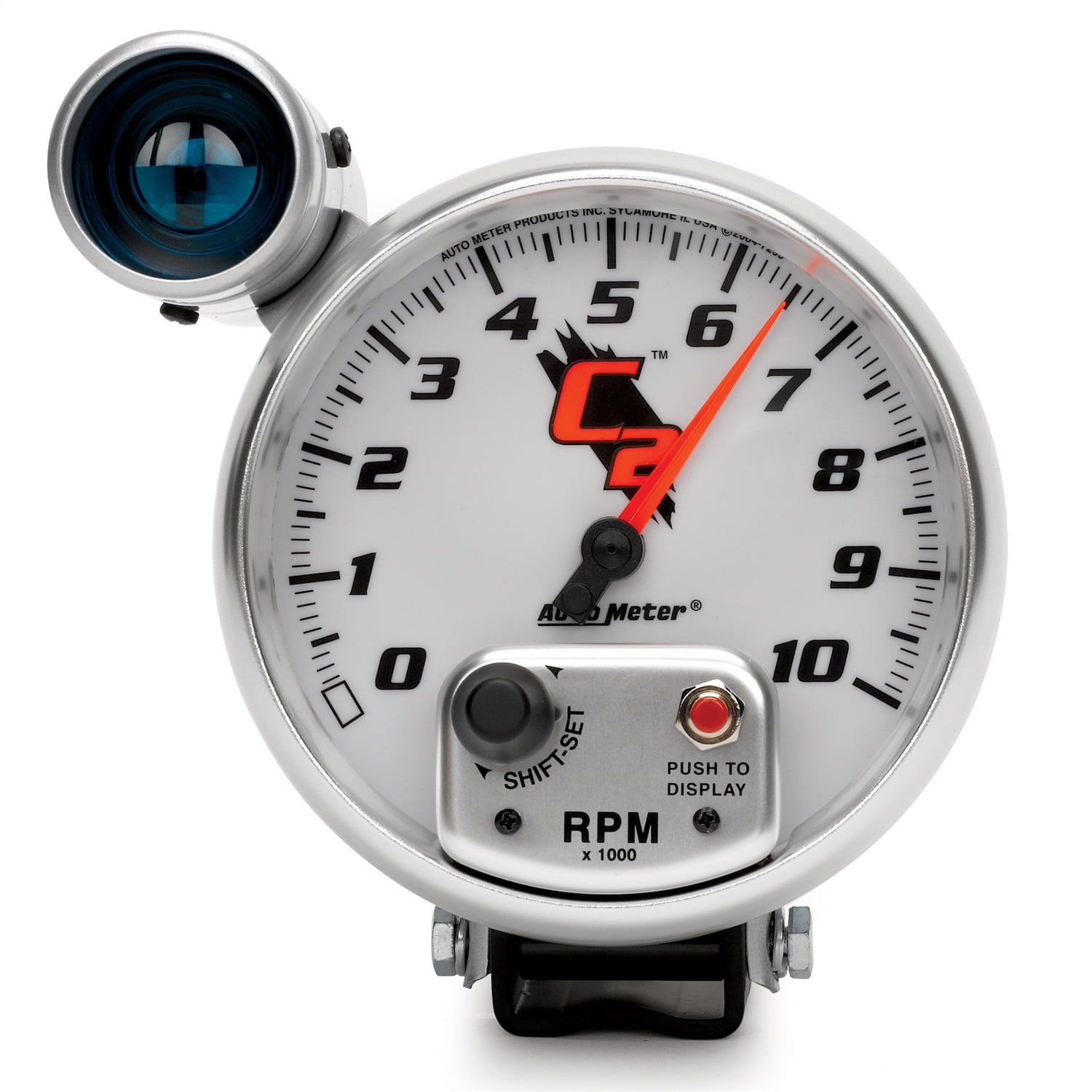 Auto Meter 7299 C2 Pedestal Mount Shift-Lite Tachometer Gauge - Walmart.com