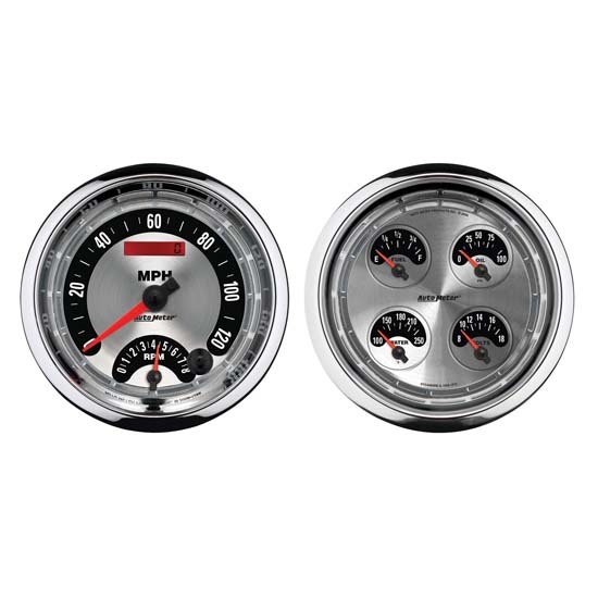 Auto Meter American Muscle Quad Gauge/Tach/Speedo Kit - 1205 - Walmart.com
